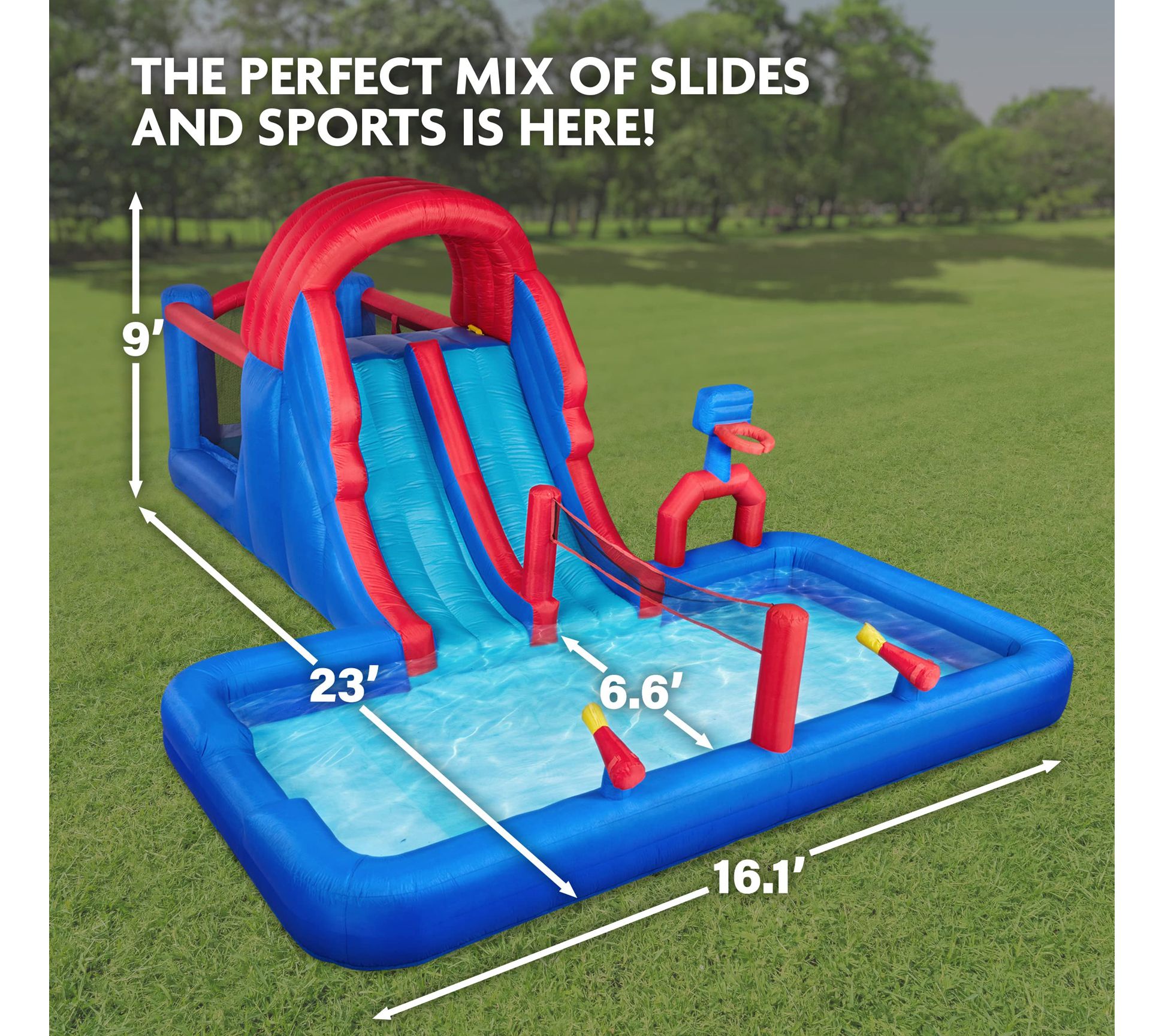 Sunny & Fun Ultra All-Play Inflatable Water Slide Park - QVC.com