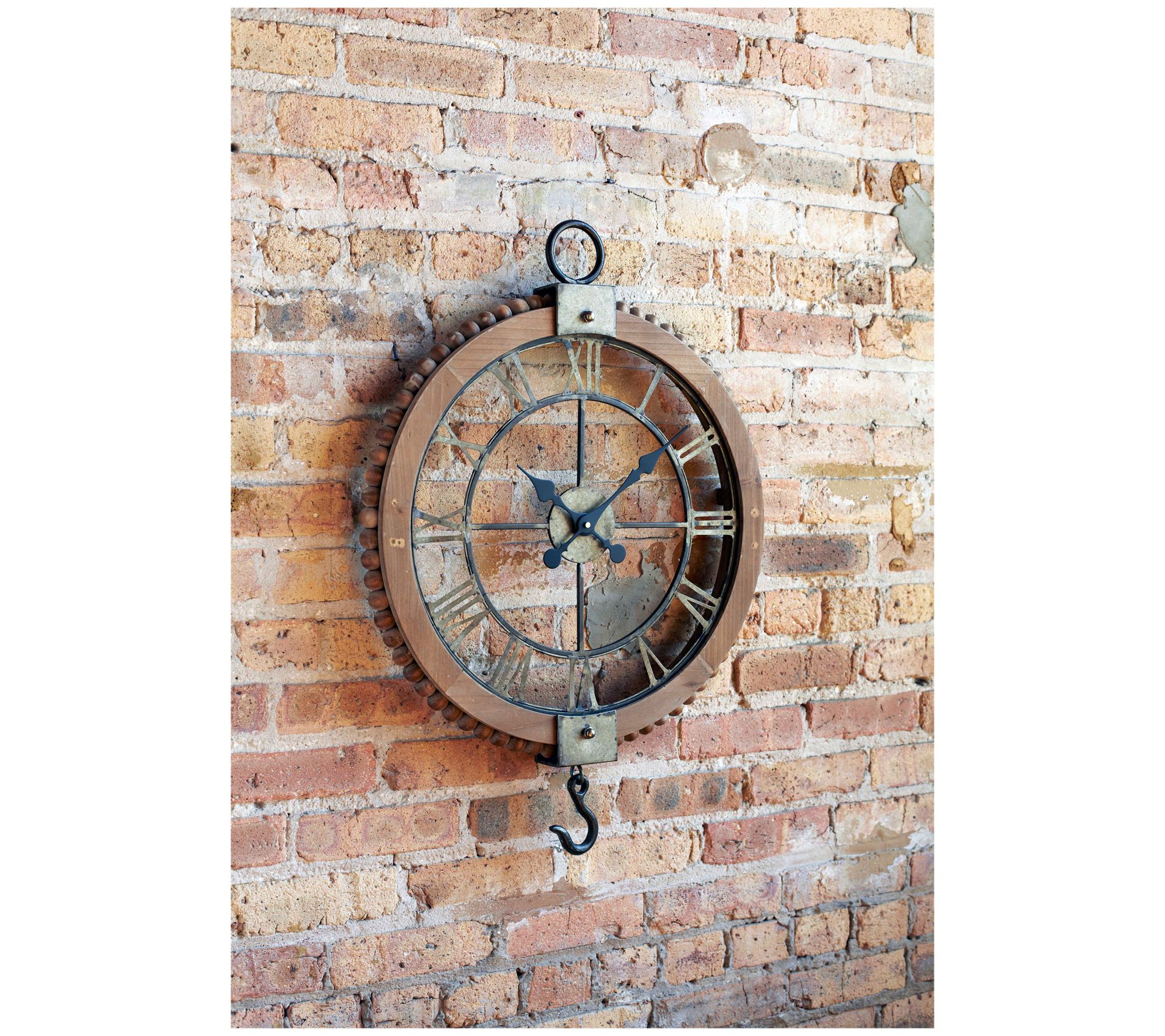 Melrose International Open Wall Clock w/Hook 21 .75"L x 30"H - QVC.com
