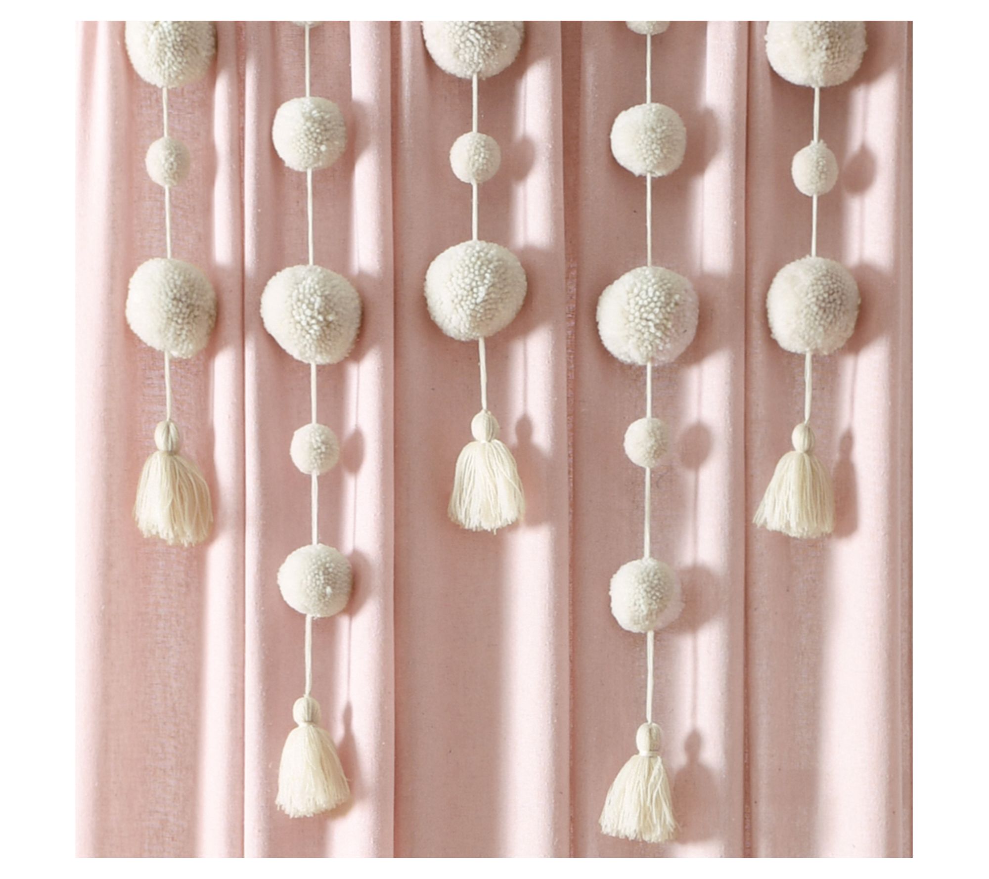 Boho Pom Pom Tassel Curtain by Lush Decor - QVC.com