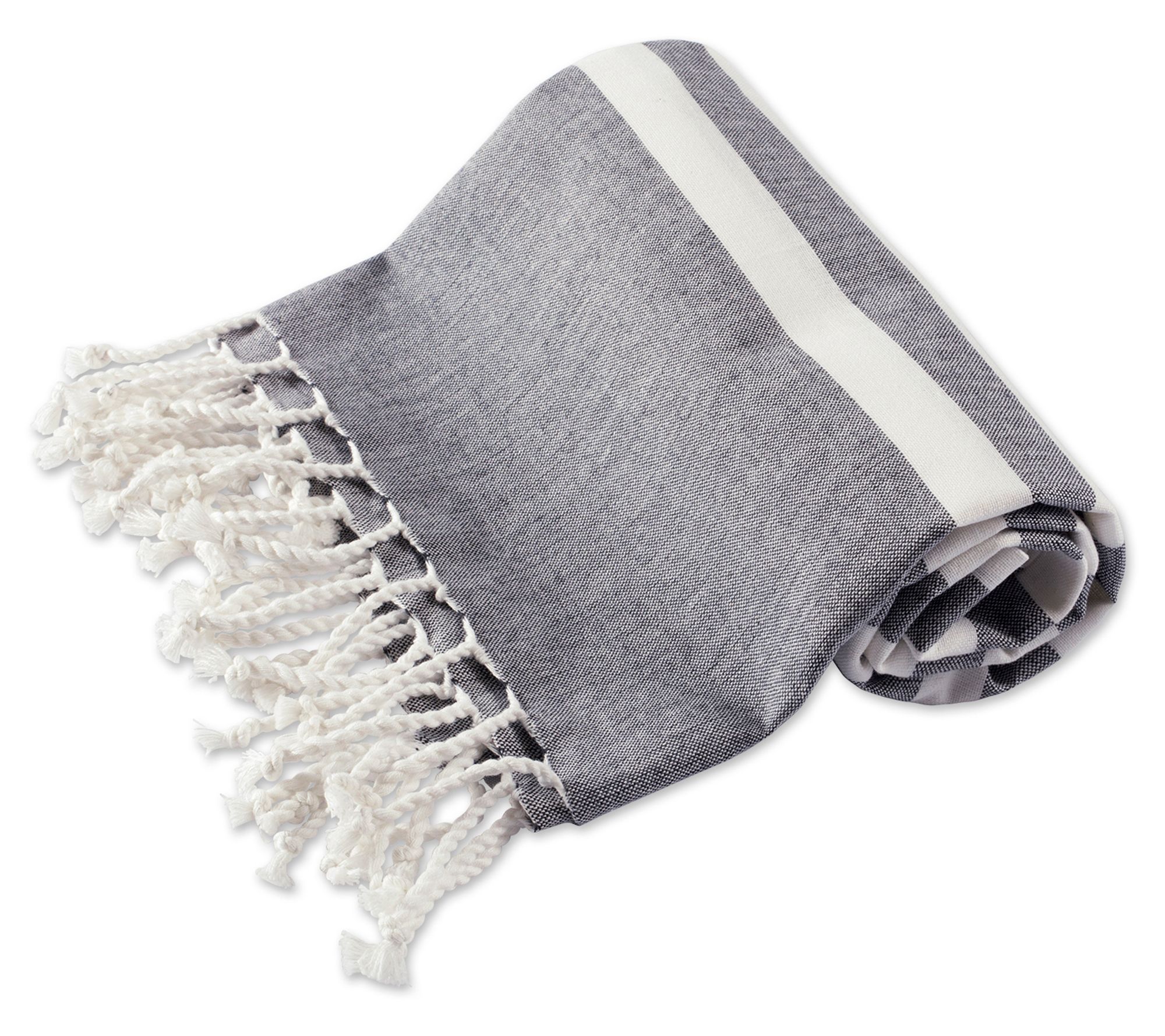 Design Imports 1" Stripe Fouta Throw/Towel - QVC.com