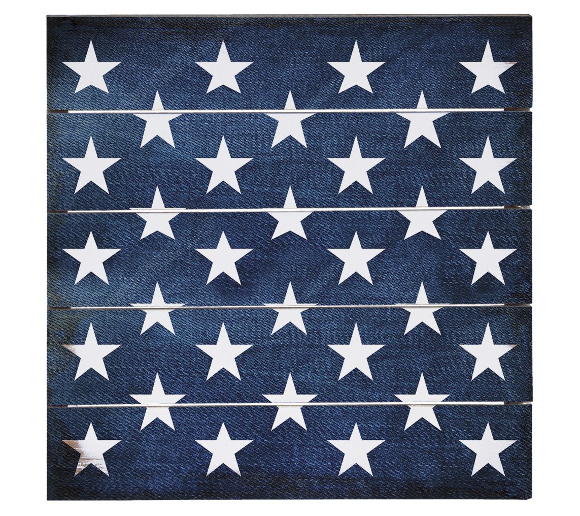 Sincere Surroundings 8" Denim Stars Pallet Petite - QVC.com