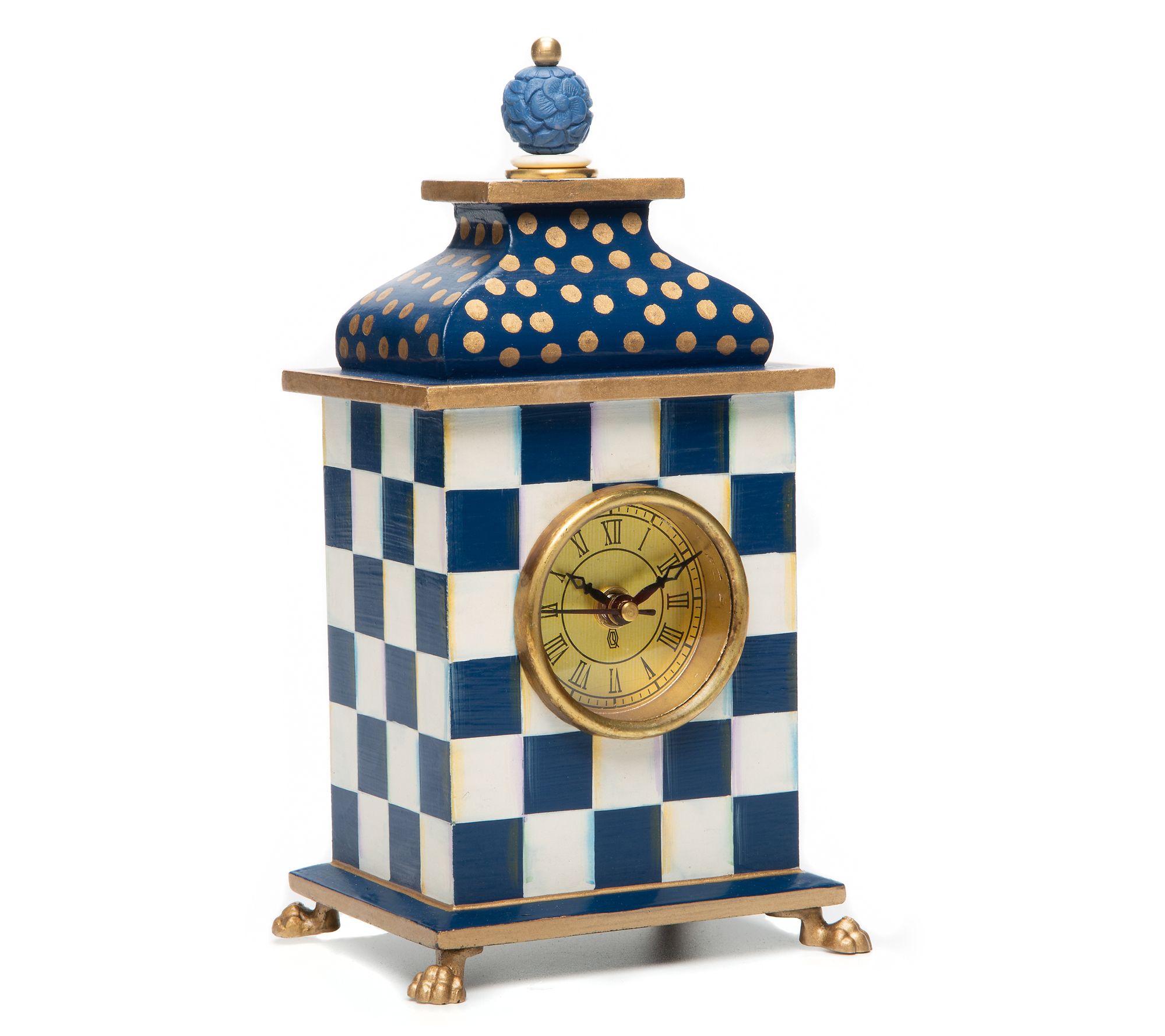 MacKenzie-Childs Royal Check Desk Clock - QVC.com