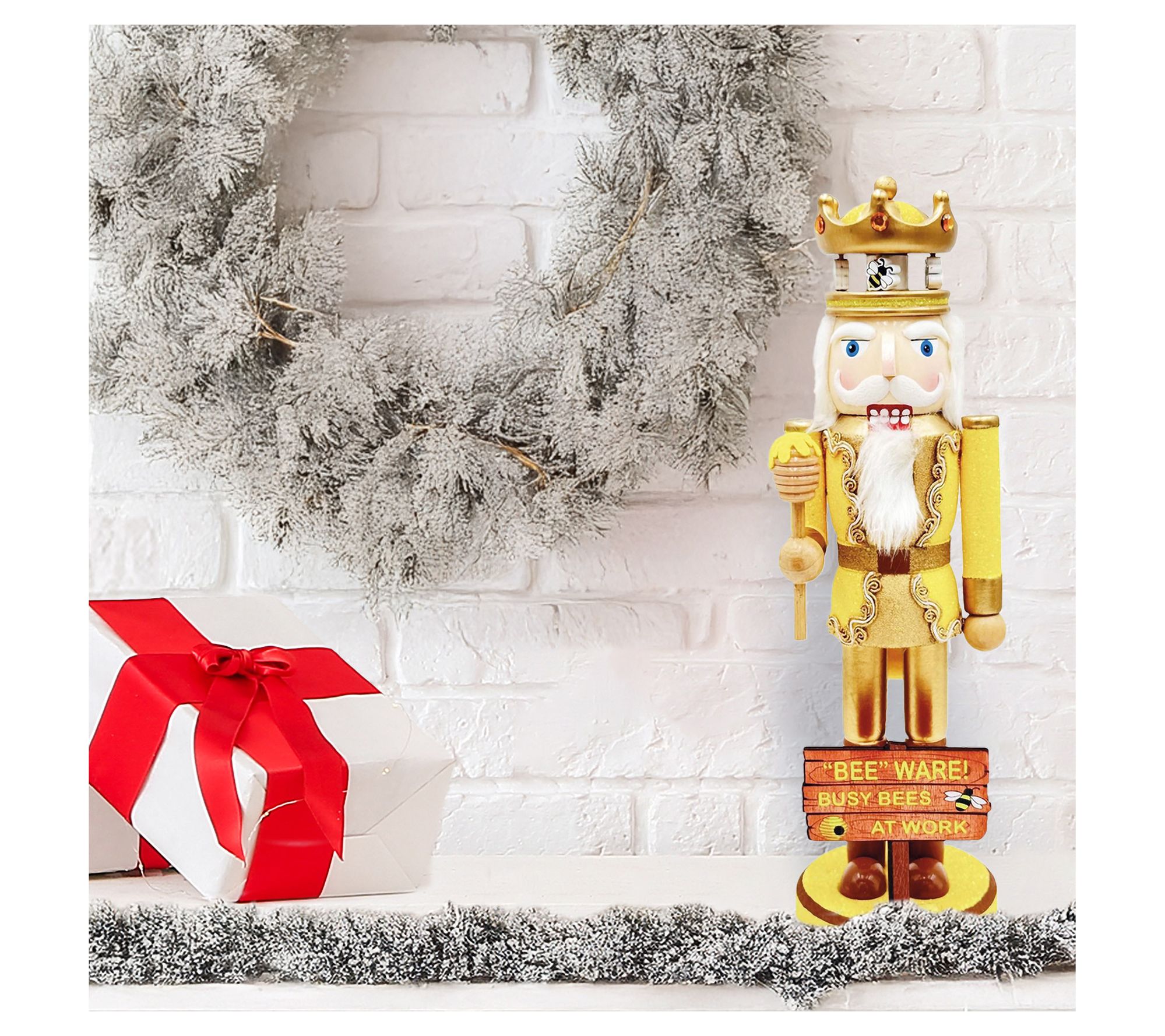 Santa's Workshop 14" Bee Ware of Bees Nutcracker - QVC.com