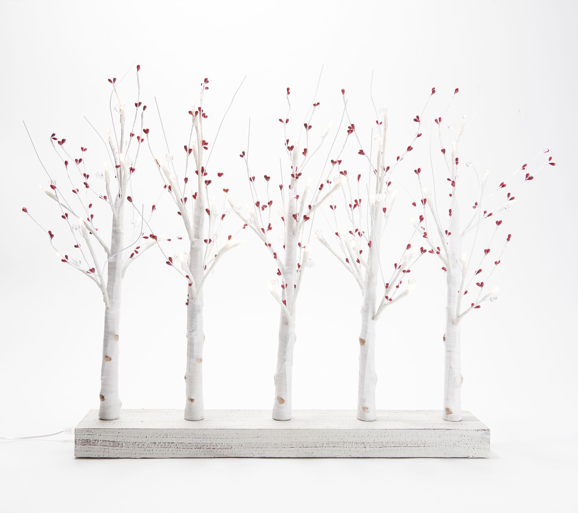 "As Is" Illuminated Pip Berry Branch Centerpiece by Valerie - QVC.com