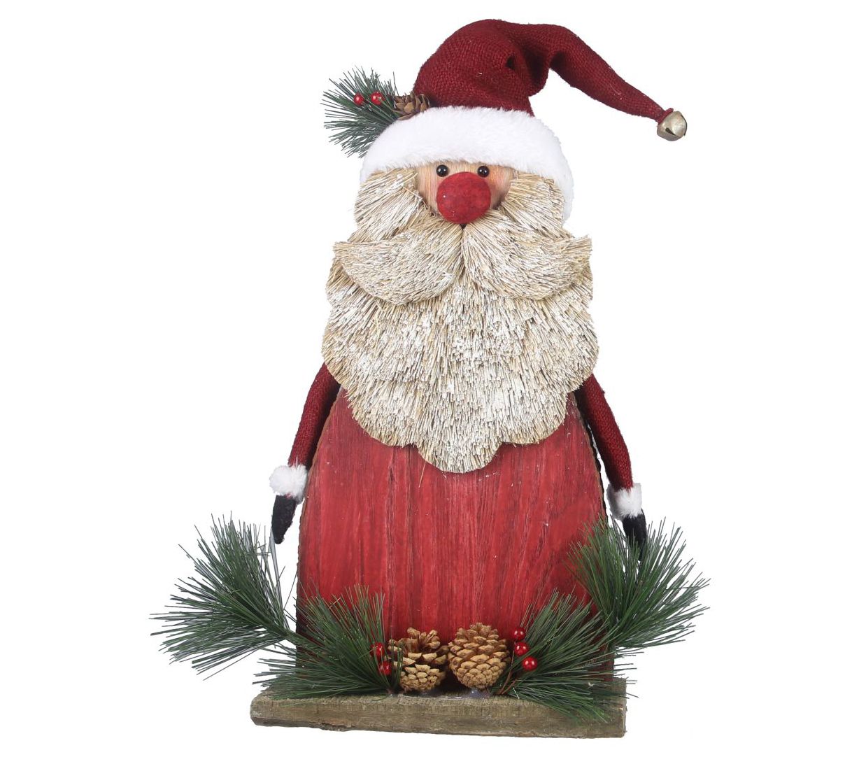 Young's wood tabletop Santa - QVC.com