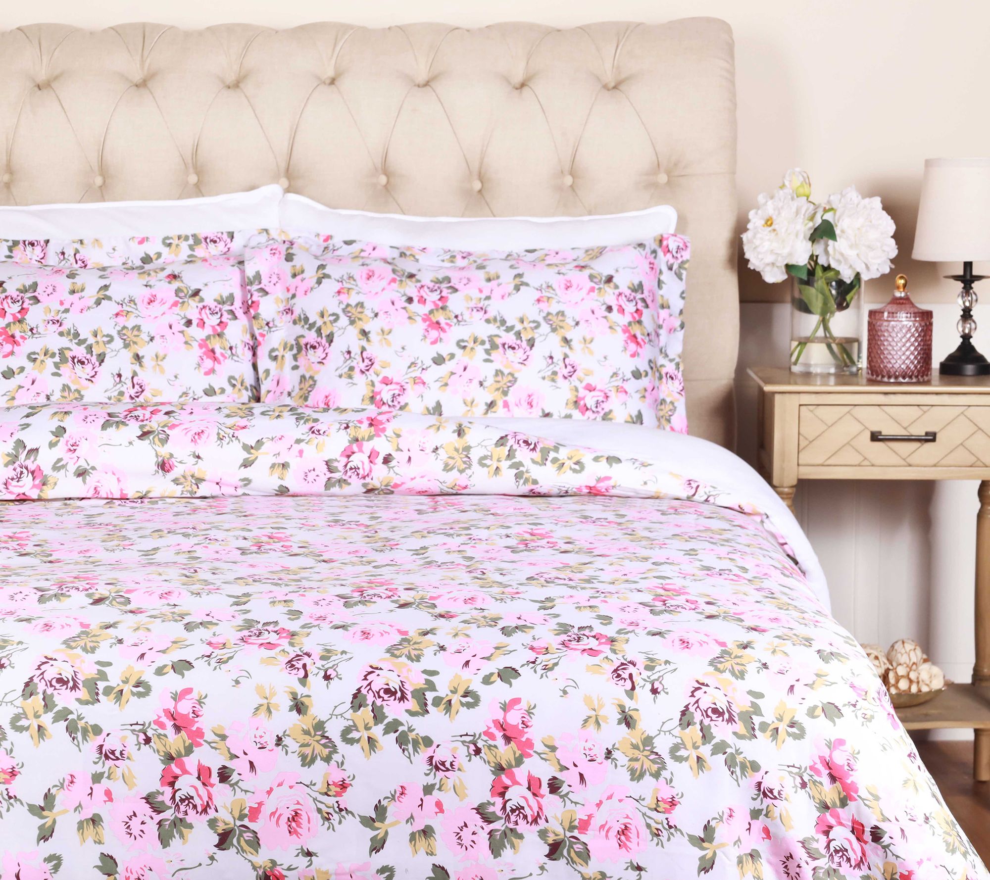 Superior Cotton Floral Wildflower Duvet Cover,King/Cal King - QVC.com