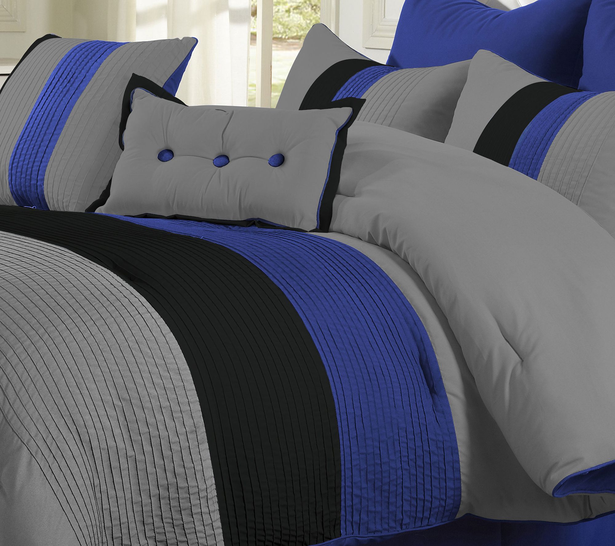 Superior Florence 8-Piece Modern Bed Set, King - QVC.com
