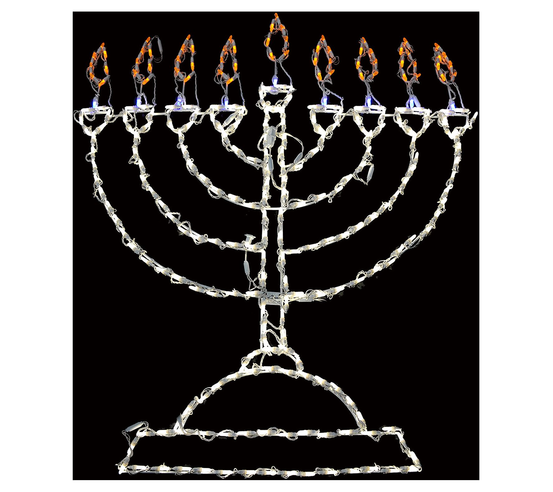 Fraser Hill Farm 55-In. H x 45-In. W Hanukkah Menorah Giant In - QVC.com