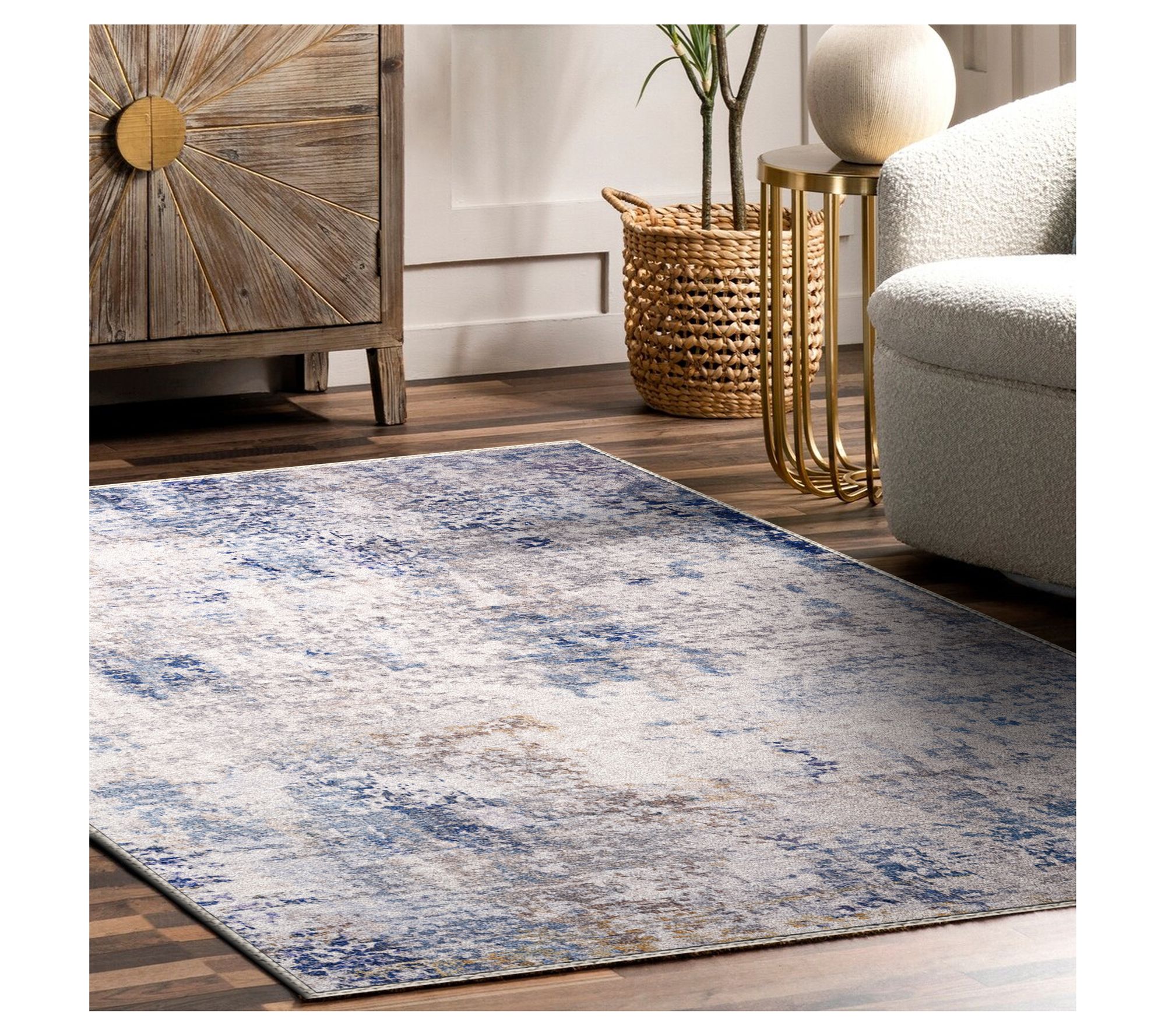 Sorbus 3x5 ft Accent Rug for Entryway, MachineWashable Rug - QVC.com