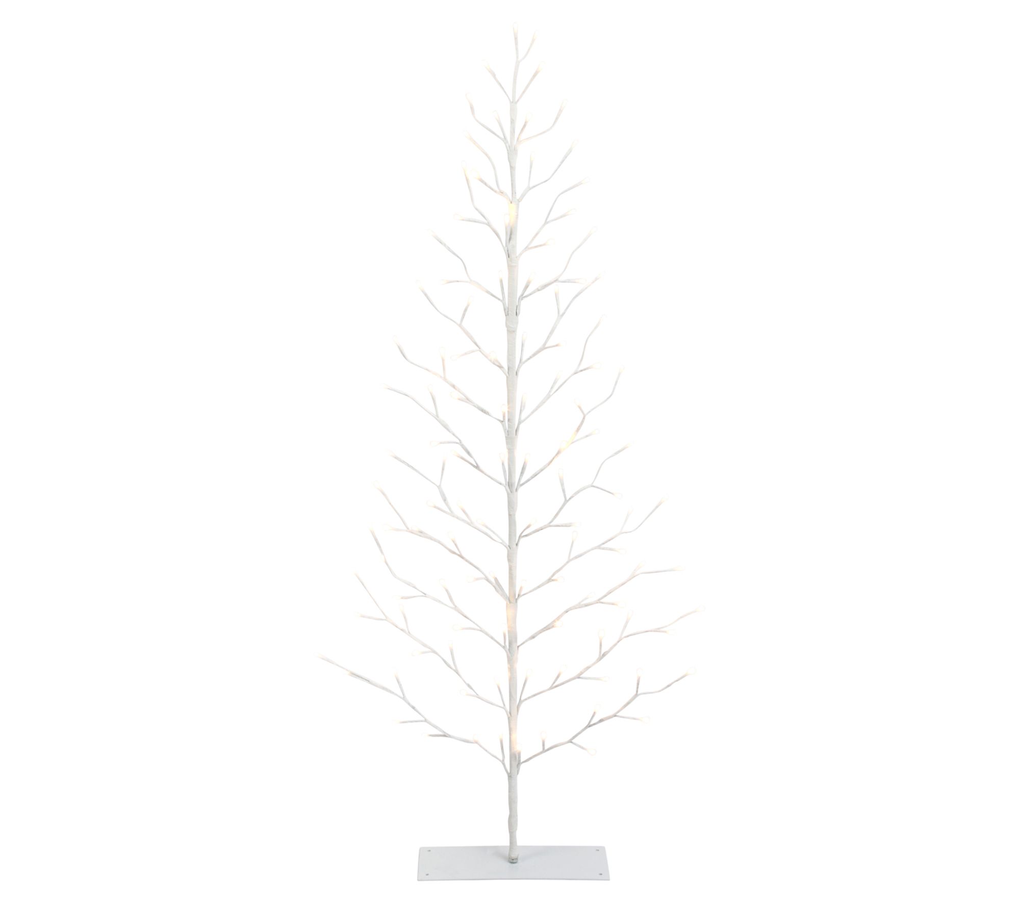 5-Foot High White 2-D Tree with Warm LED Lightsby Gerson Co - QVC.com