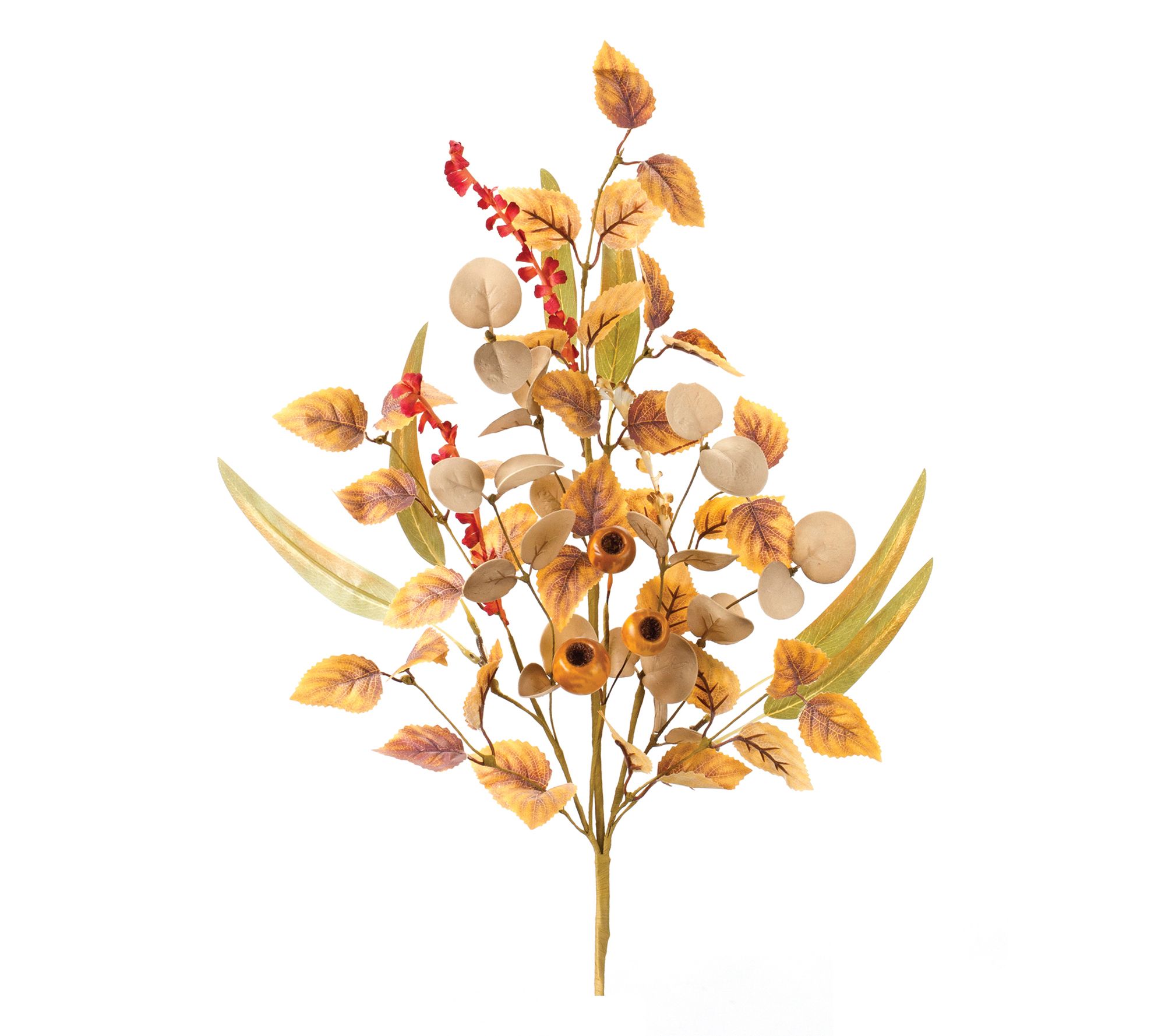 Melrose Mixed Fall Foliage Pod Spray (Set of 2) - QVC.com