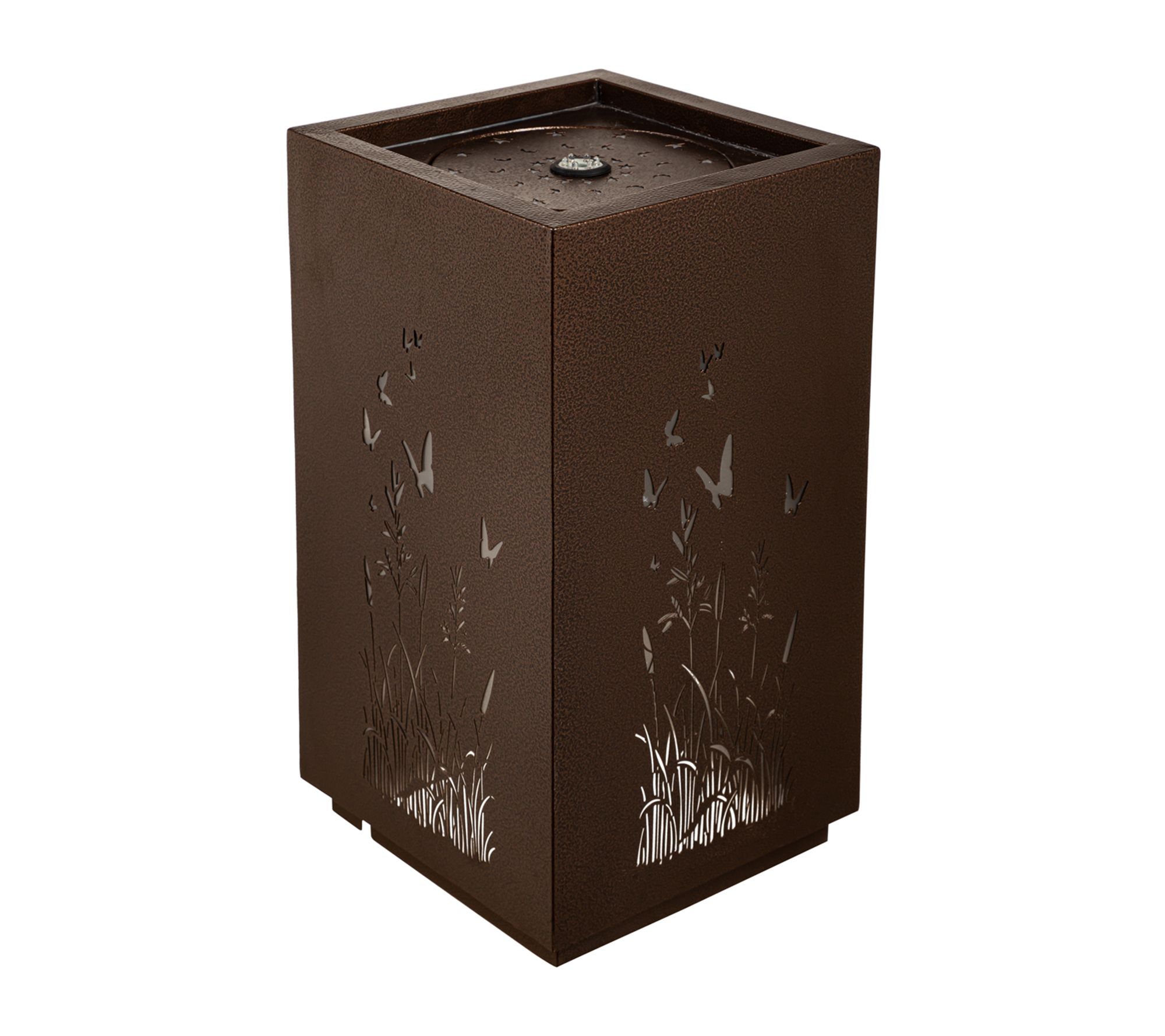 Evergreen Rectangular Laser Cut Fountain with LED Lights - QVC.com