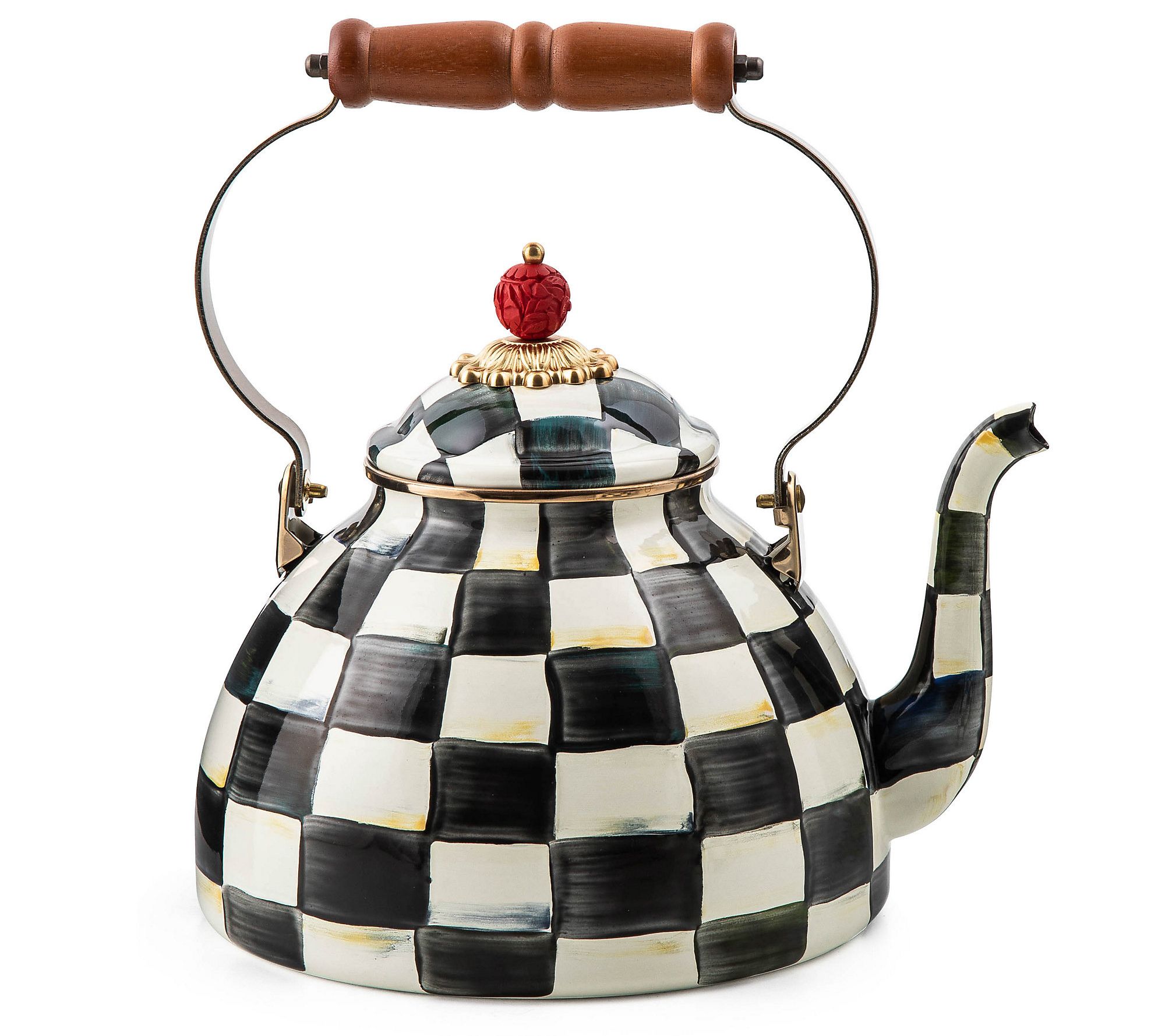 "As Is" Mackenzie- Childs 3-Quart Enamel Tea Kettle - QVC.com
