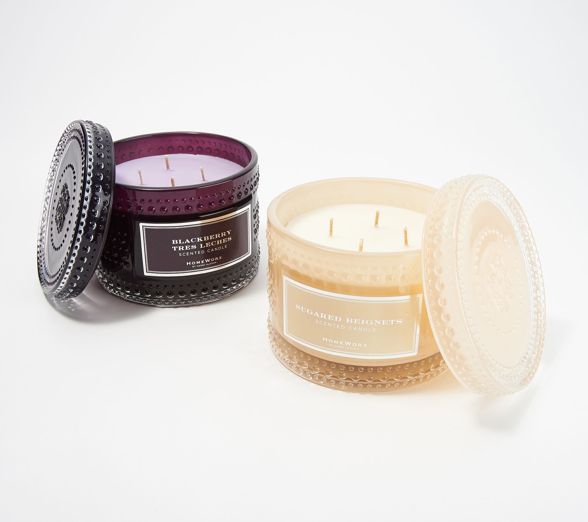 "As Is" HomeWorx by Harry Slatkin S/2 Dessert 4-Wick Candles - QVC.com