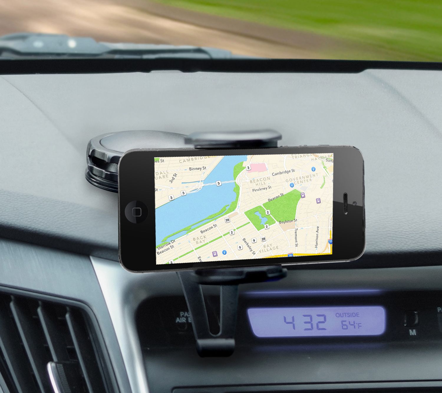 Fully Adjustable Car Dash Mount for Smartphone& GPS - QVC.com