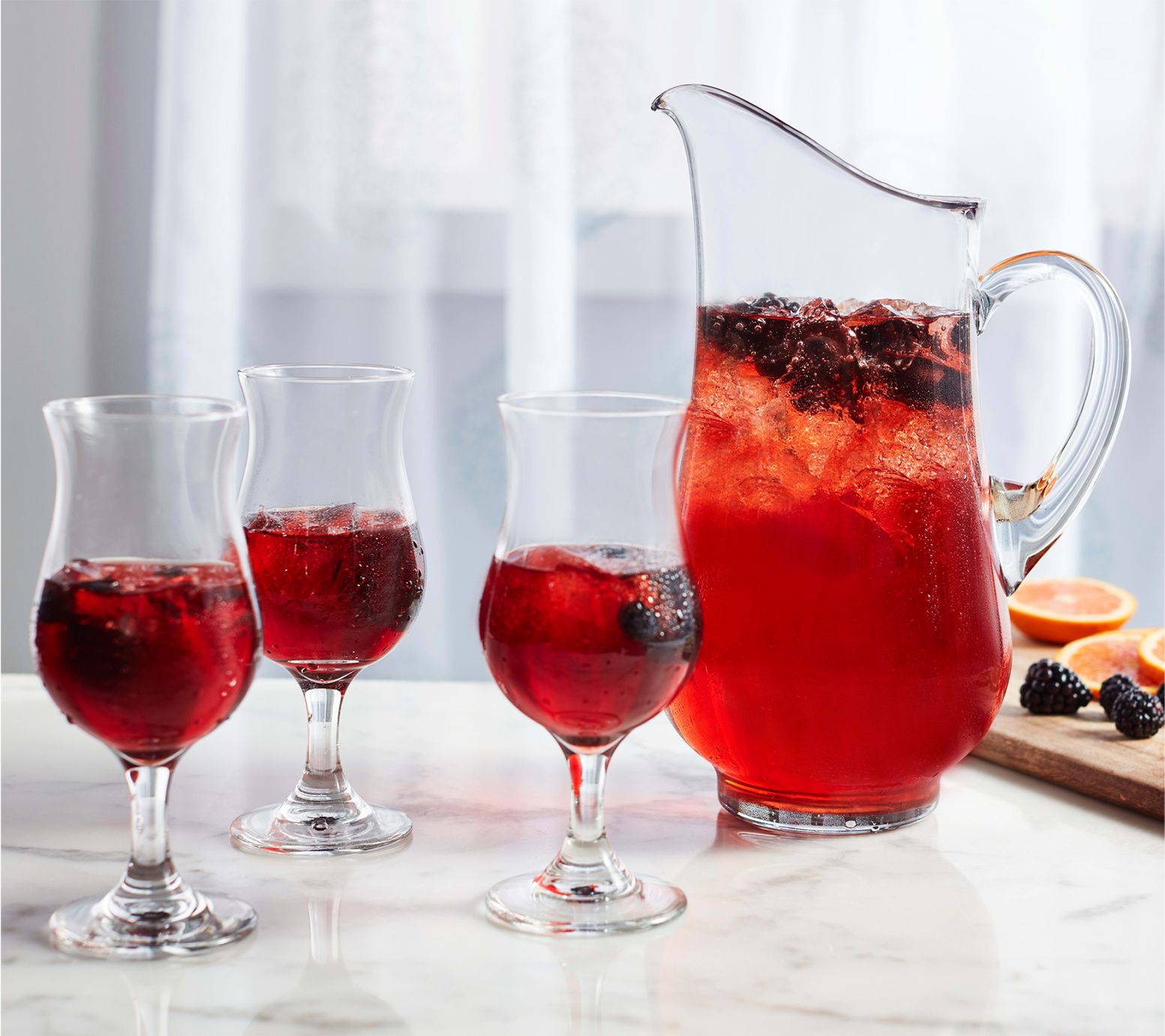 Libbey 7-Piece Modern Bar Sangria Glass Set with Pitcher - QVC.com