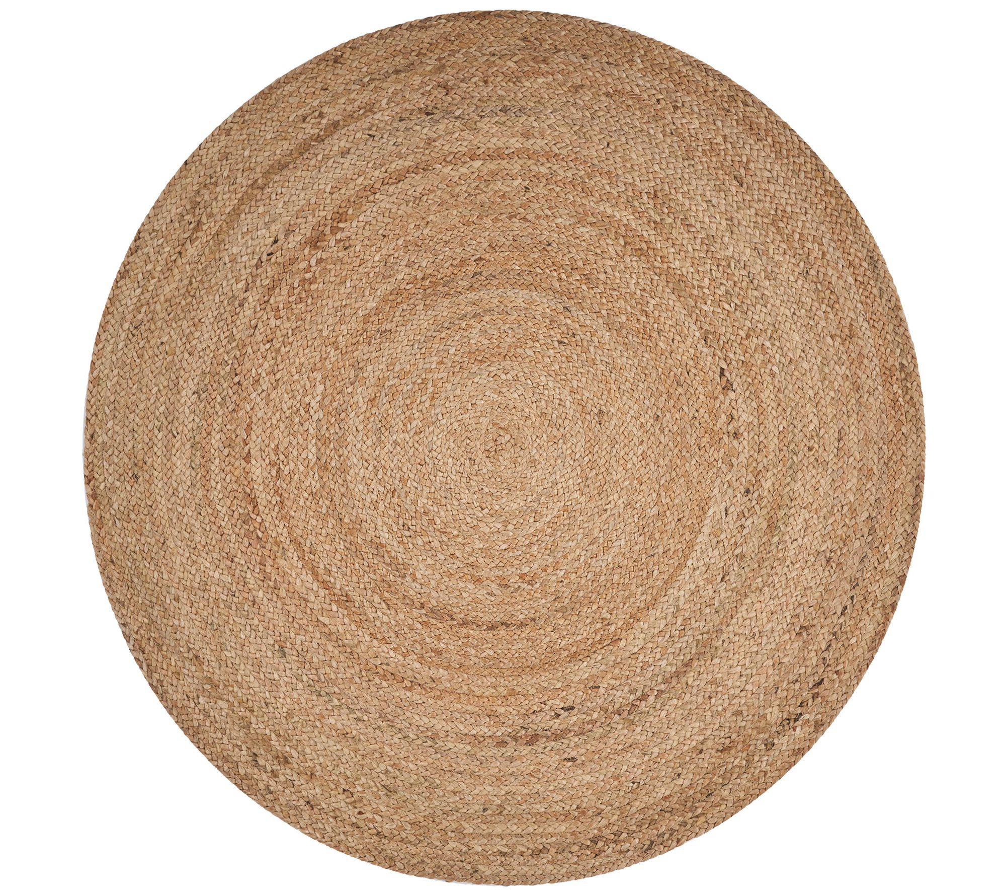 Ox Bay Classic Natural Jute Area Rug 4' Round - QVC.com