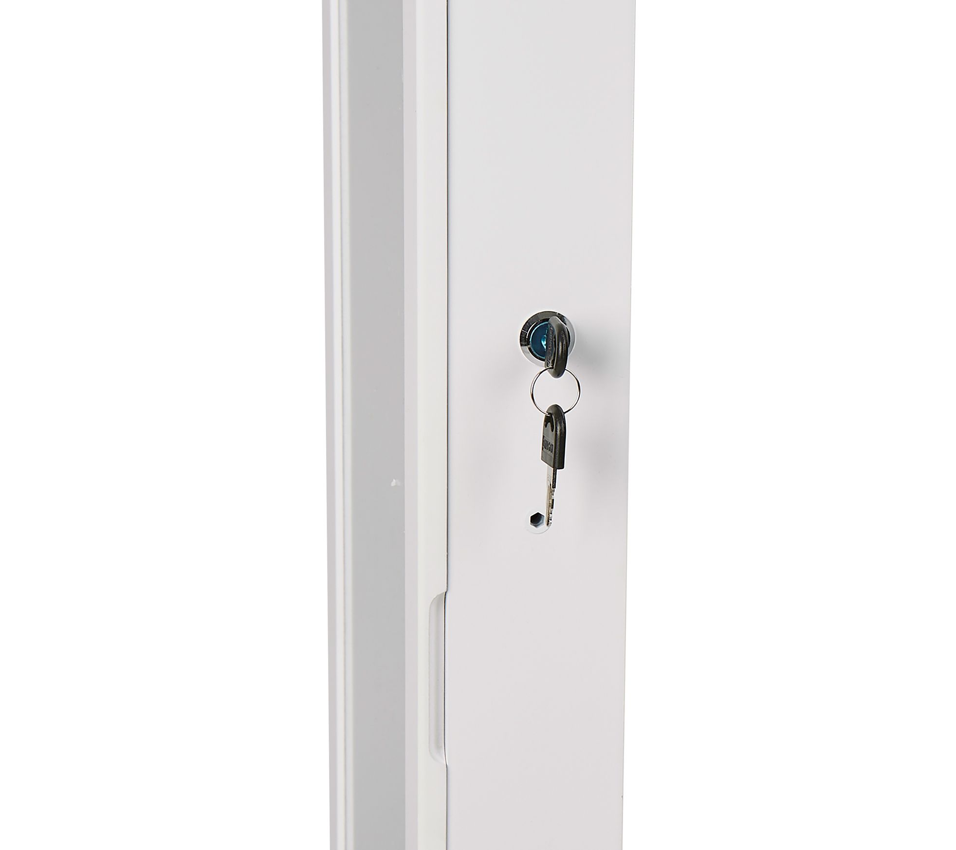 Mind Reader White Hanging Jewelry Cabinet Mirror with Lights - QVC.com