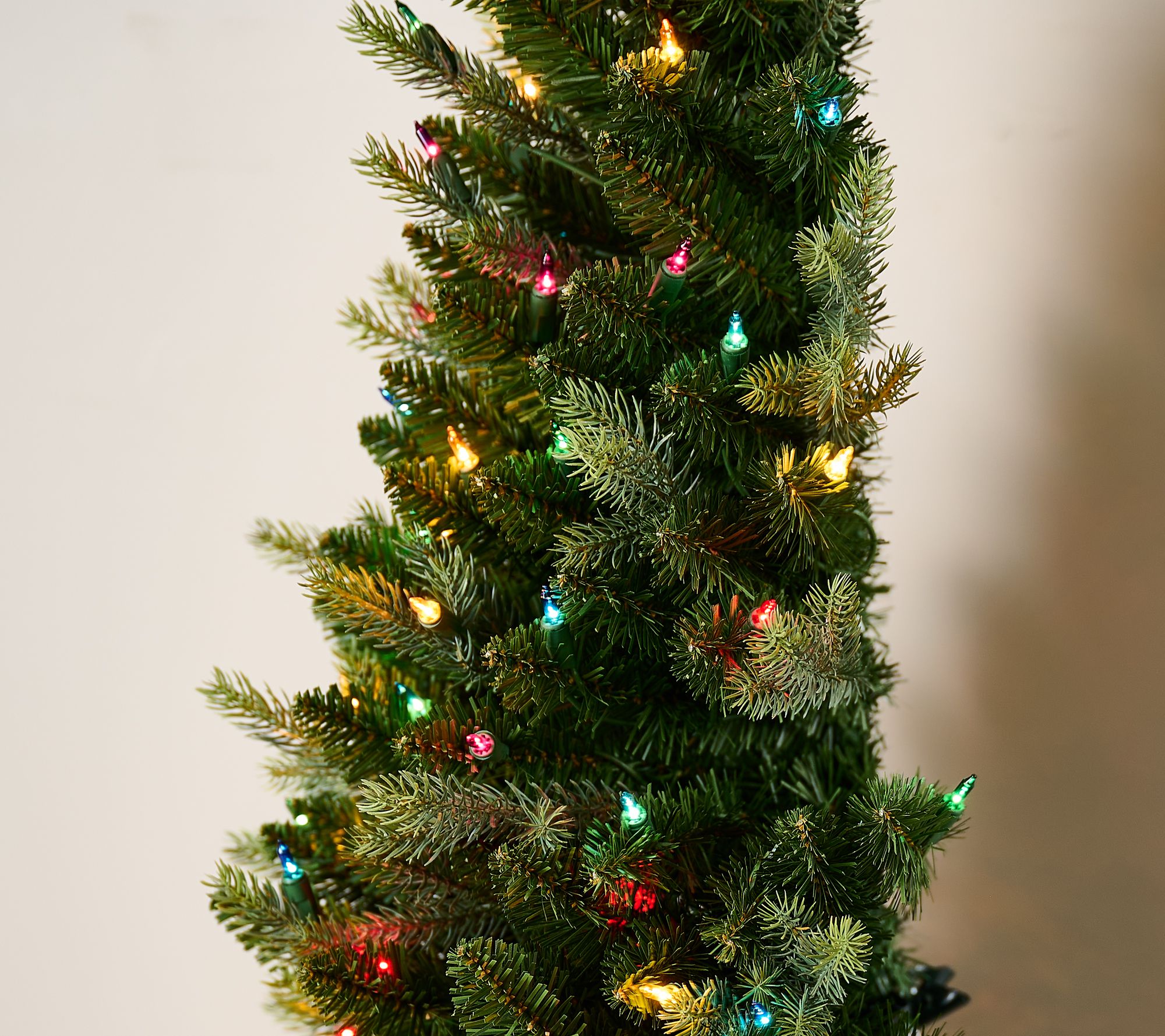 Bethlehem Lights Incandescent Half/Corner Christmas Tree - QVC.com