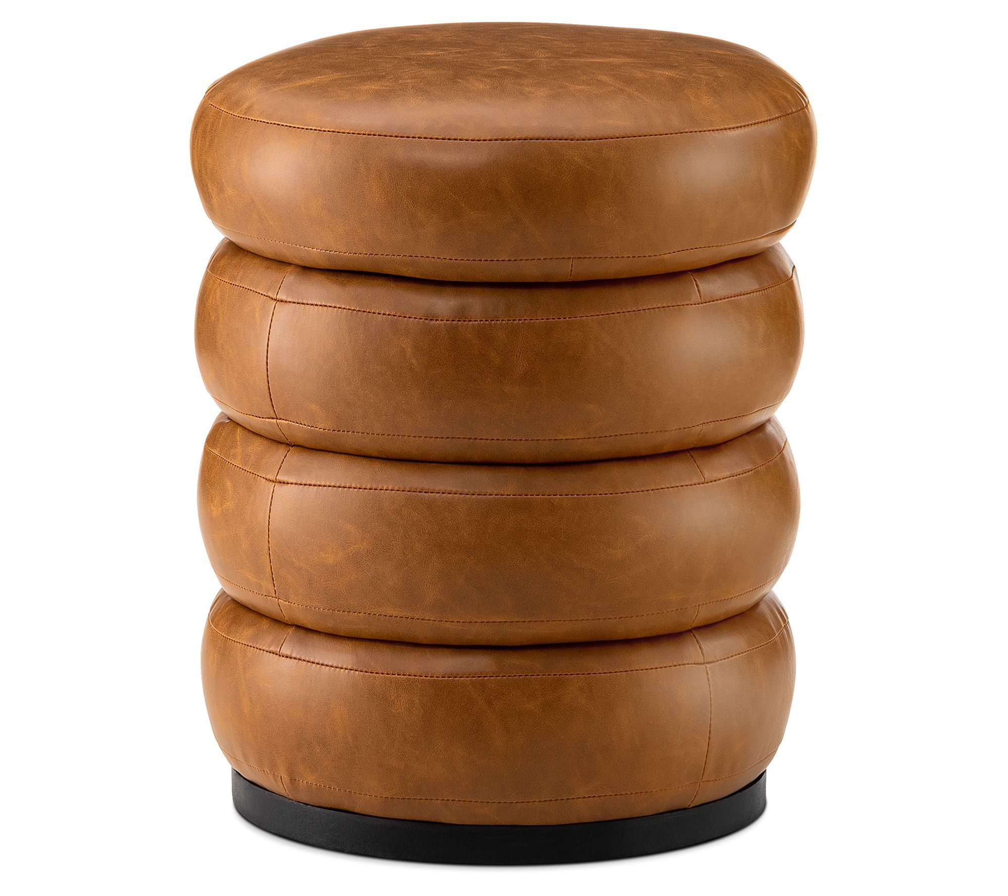 Glitzhome Modern Upholstered Storage Ottoman /Accent Stool - QVC.com