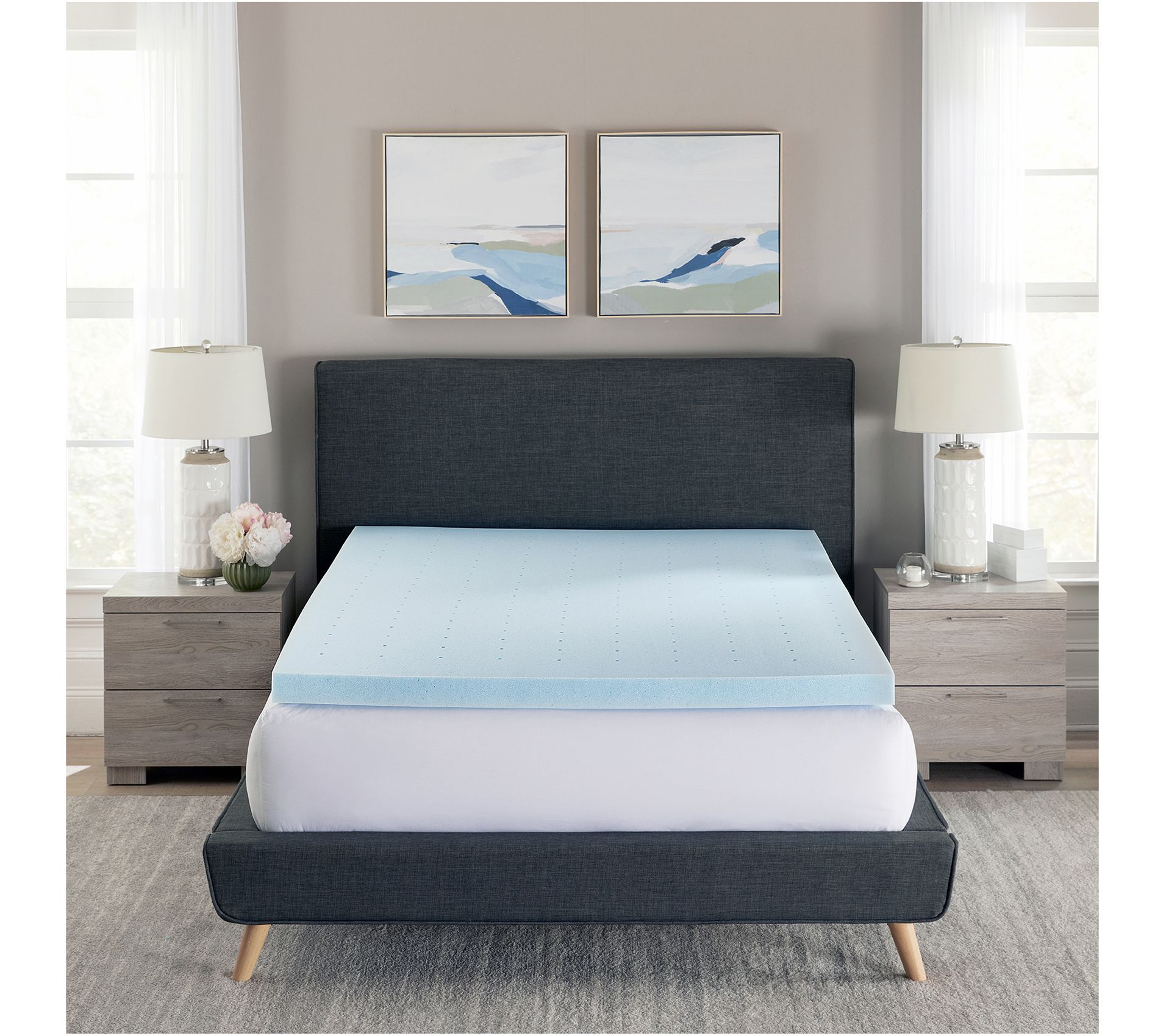 Bodipedic 3" Gel-Infused Memory Foam Mattress Topper, Twin XL - QVC.com