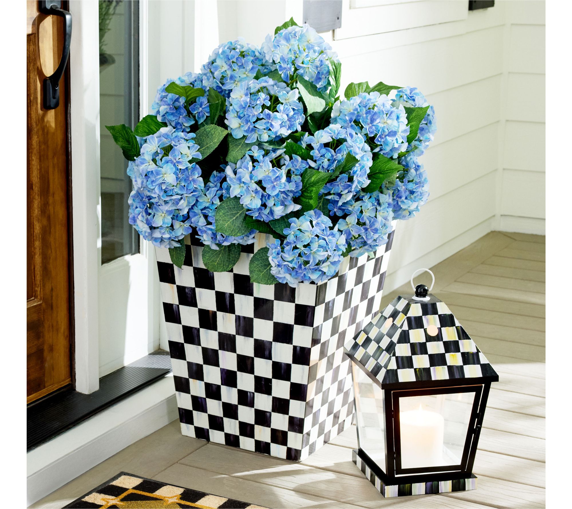 MacKenzie-Childs Courtly Check 20" Planter - QVC.com