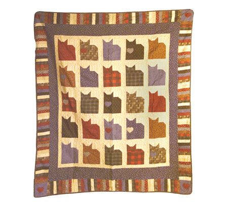 Debbie Mumm Crazy for Cats Quilted Throw - QVC.com