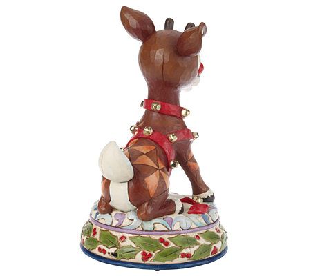 Jim Shore Rudolph Traditions 15-1/4" Lighted Rudolph Statue - QVC.com