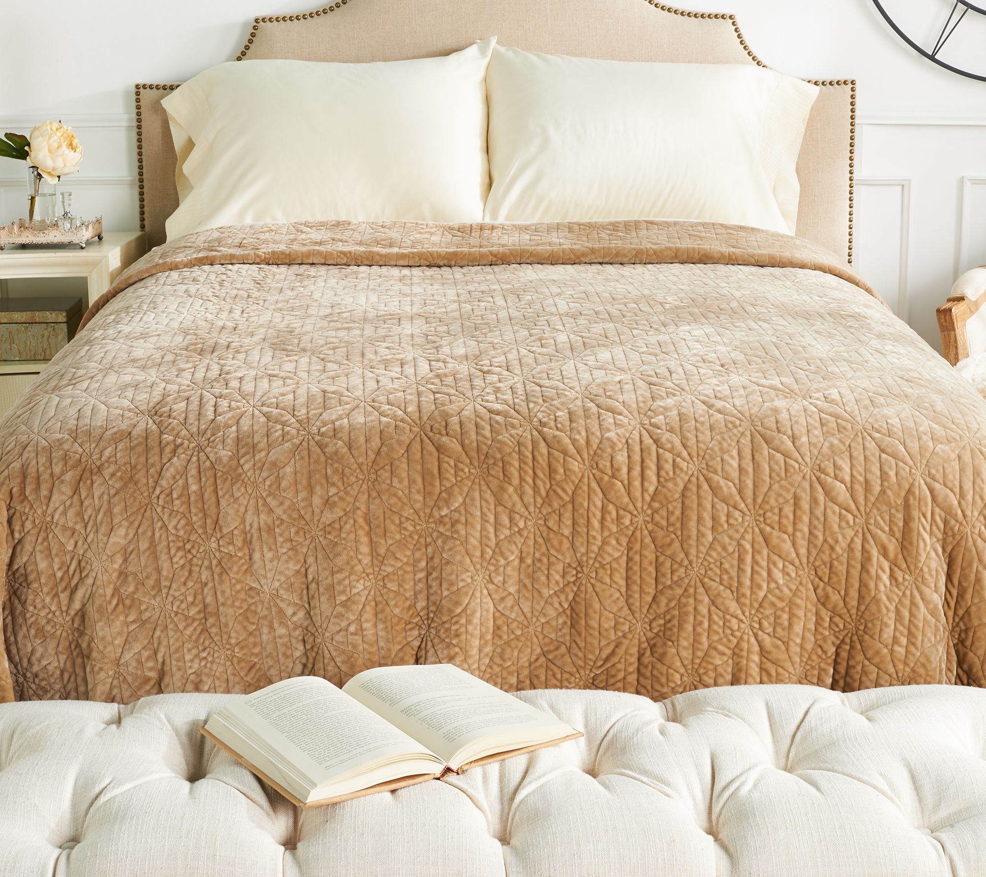 London Fog Baby Velvet Twin Quilt - QVC.com