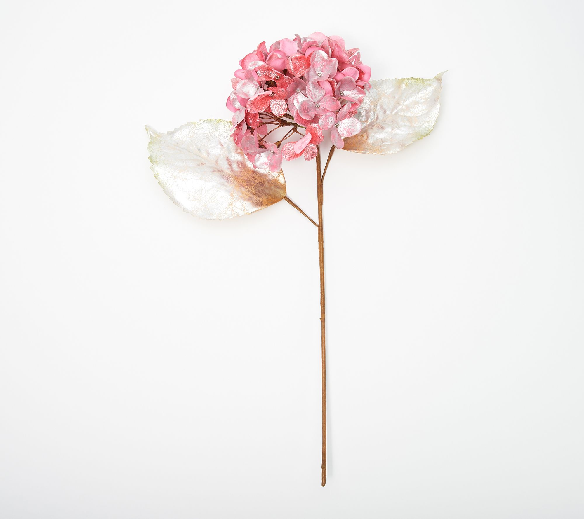"As Is" Set of 6 Metallic Hydrangea Blossom Stems by Valerie - QVC.com