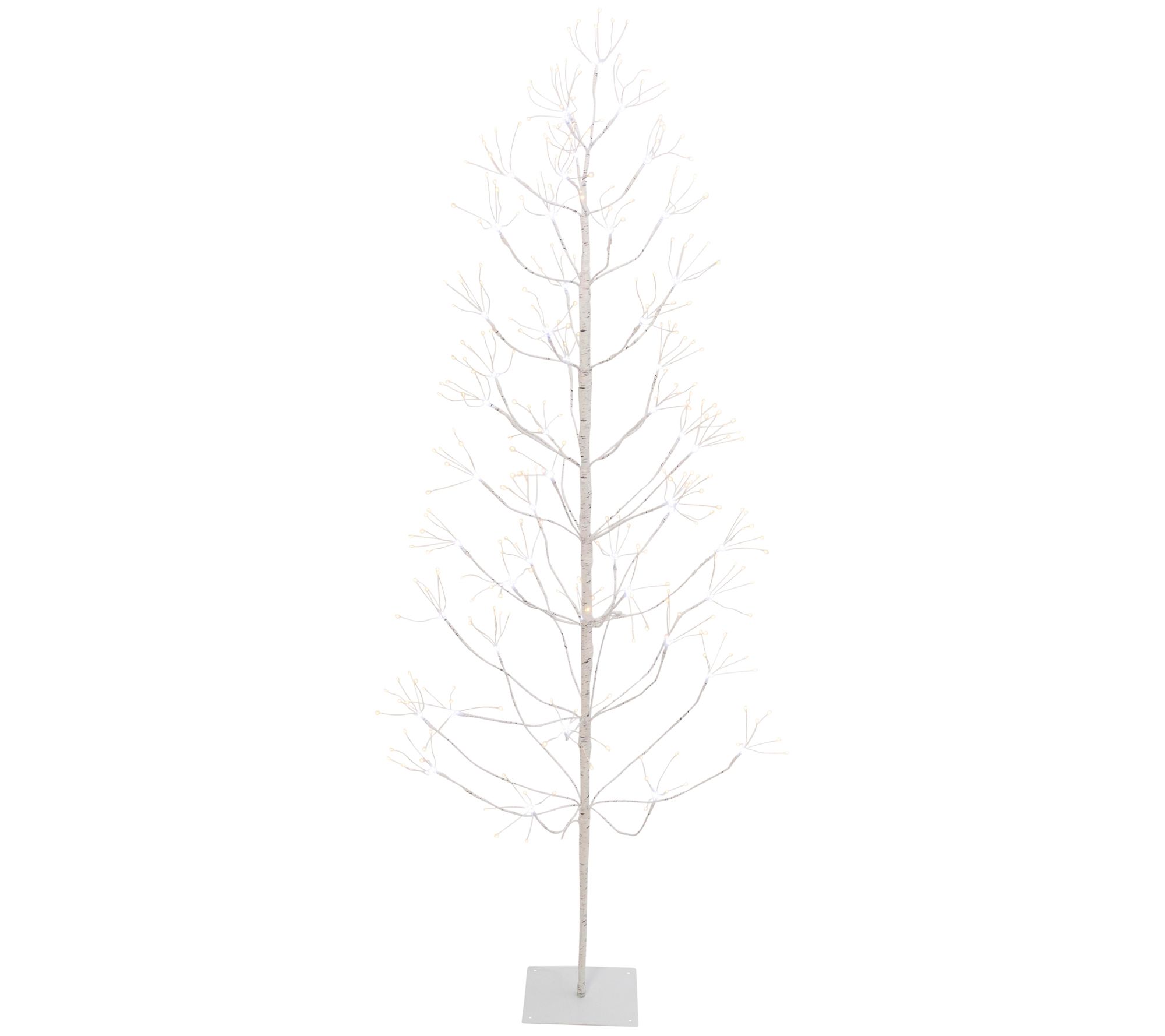 72-Inch Tall White Birch Tree with LED Lights by Gerson Co - QVC.com