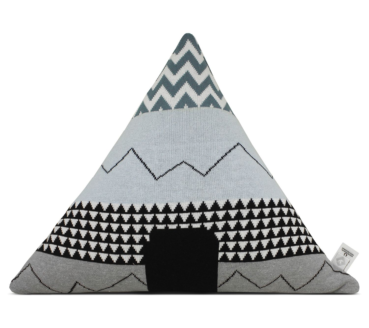 Rian Tricot Cushion - Tee Pee Blue - QVC.com