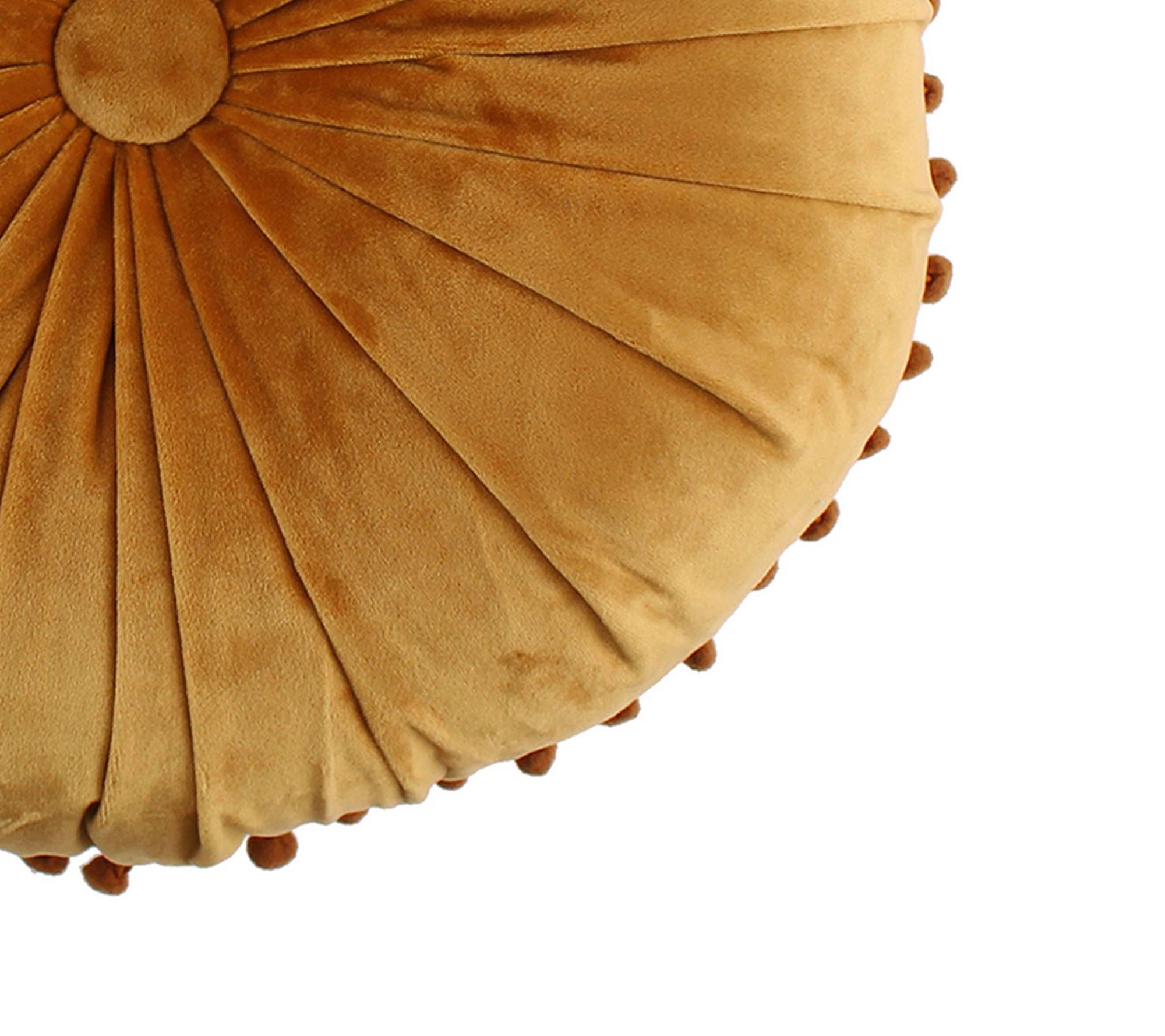 Levtex Home Kimpton Round Champagne Velvet Decorative Pillow - QVC.com