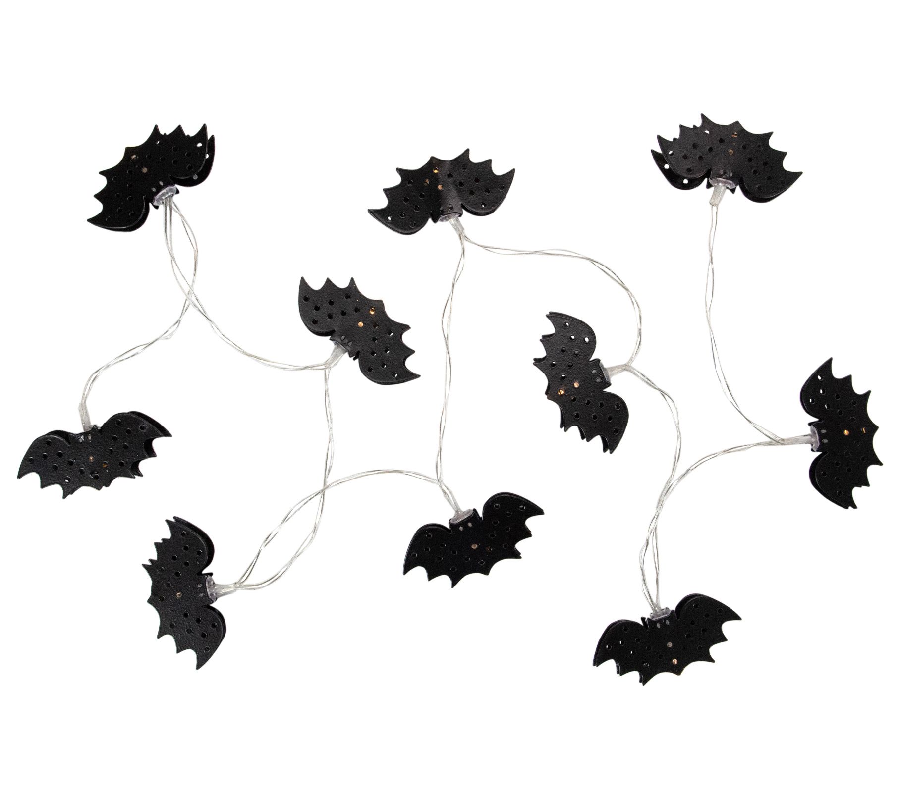 Northlight 10-Count LED Halloween Bat Fairy Lights 4.25ft - QVC.com
