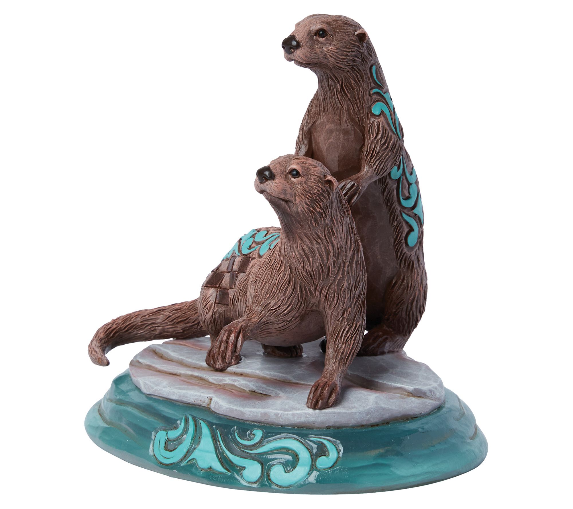 Jim Shore Animal Planet River Otter Pair - QVC.com