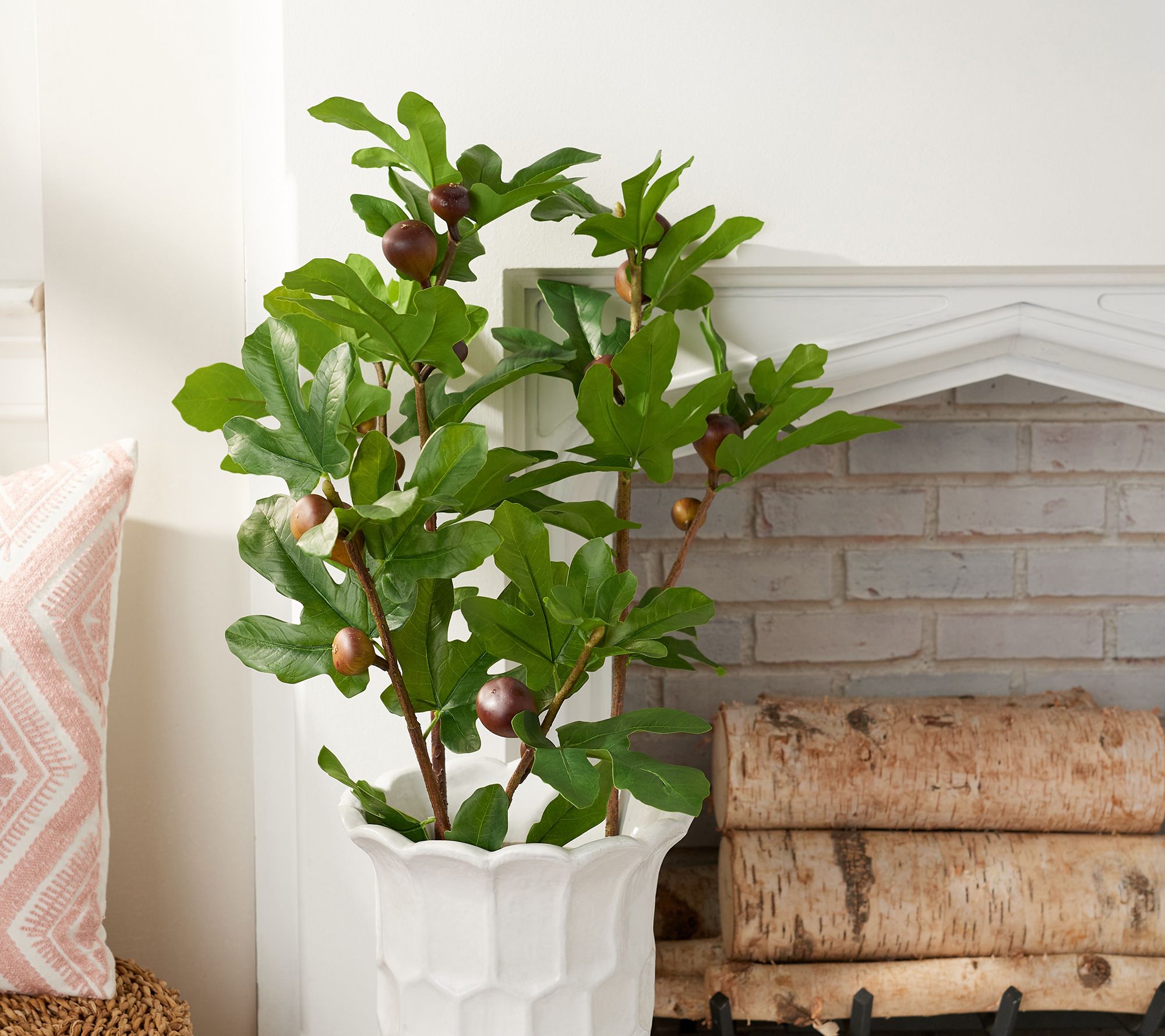 "As Is" House No. 9 by Home Love Set of 3 Faux Fig Stems - QVC.com