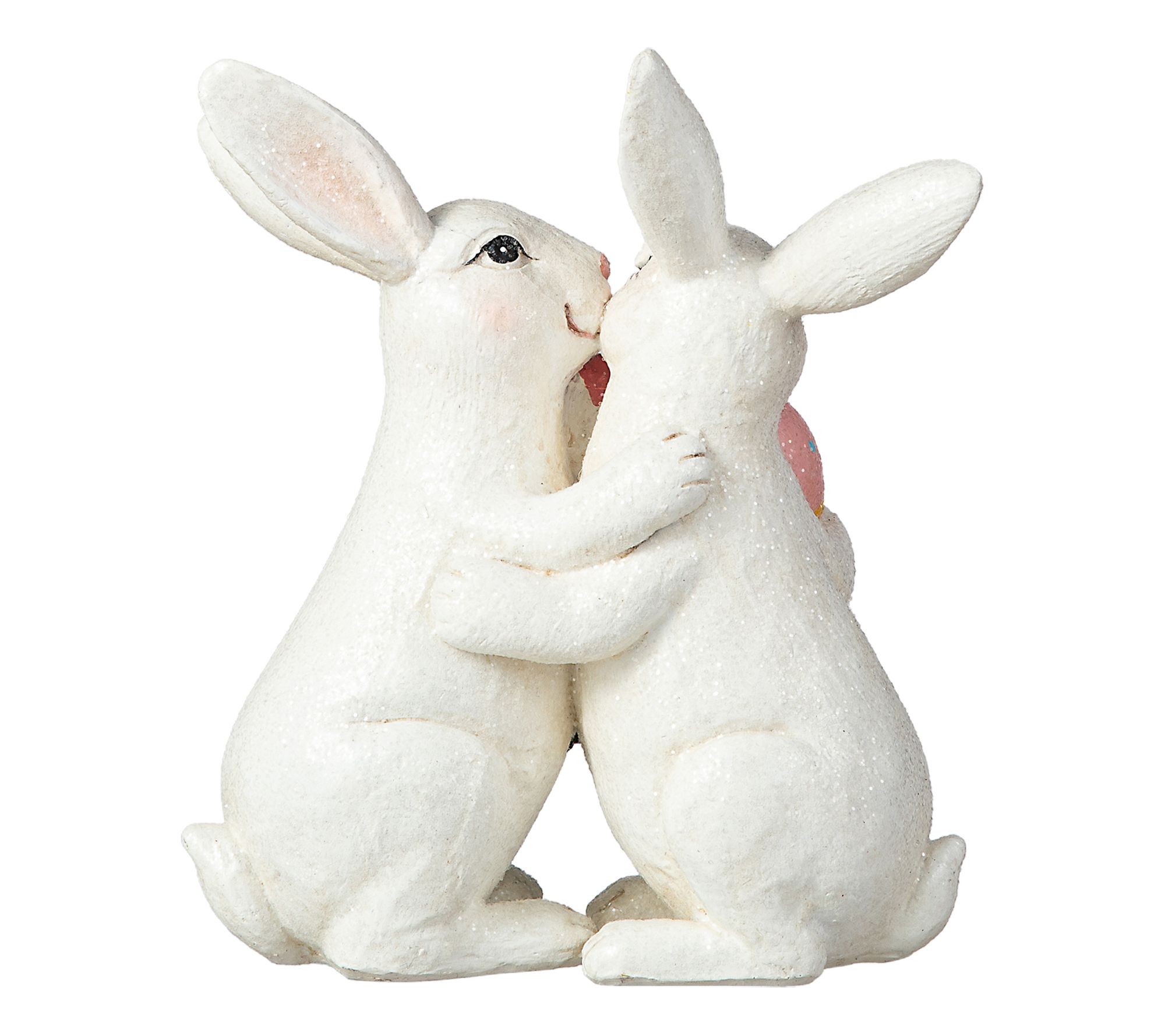 Glitzhome 7"H Easter Love Bunnies Resin Table Decor - QVC.com