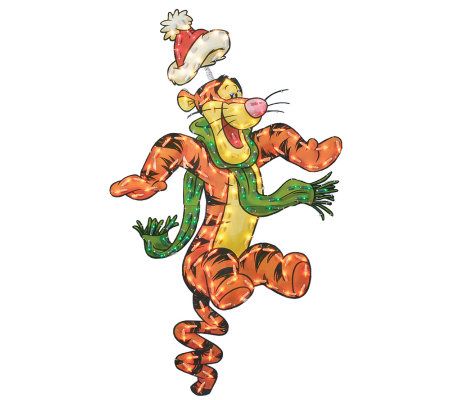 48" Lighted Bouncing Tigger Outdoor Yard Art - QVC.com