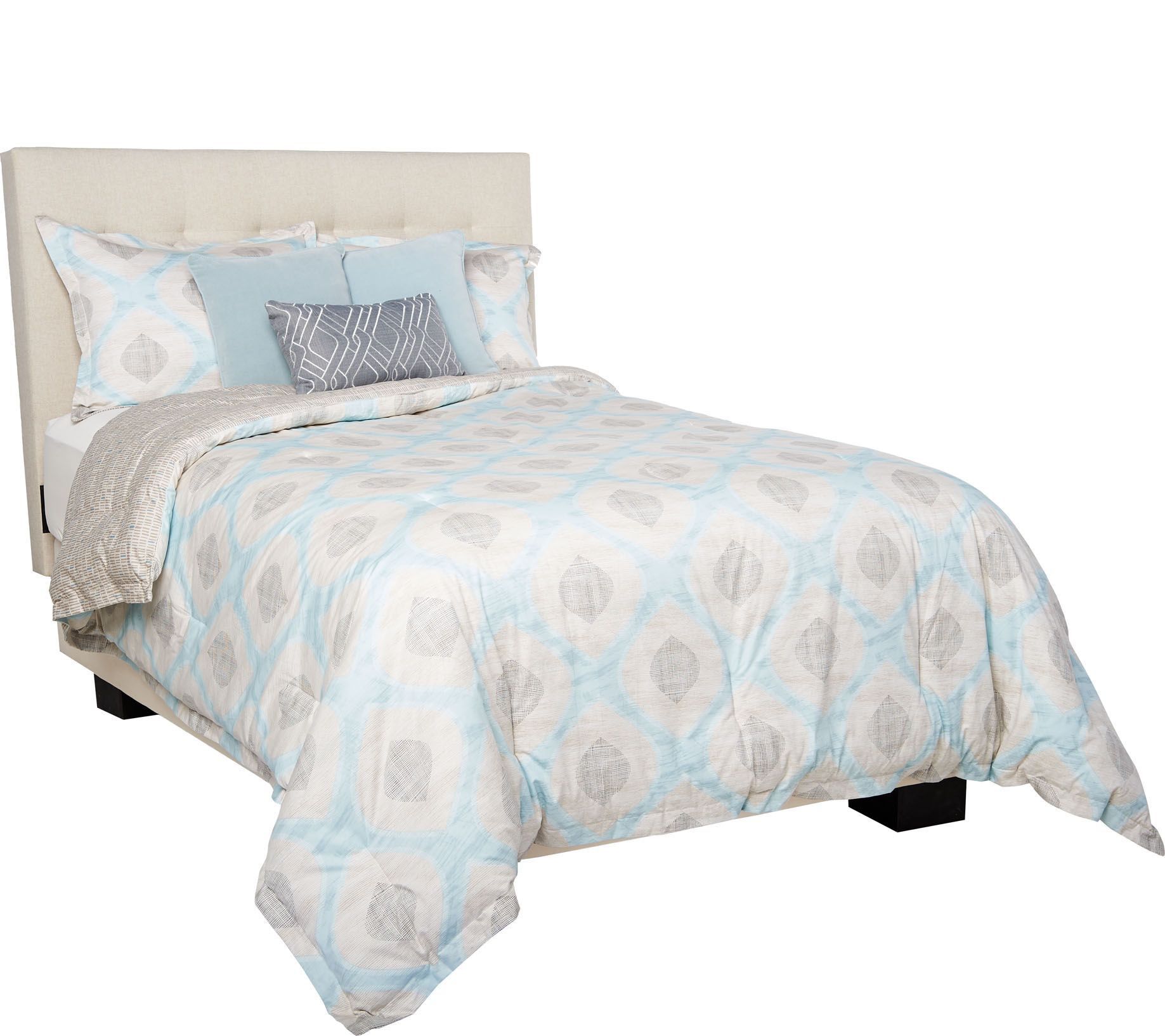 Scott Living Devon 6 Piece Reversible Queen Comforter Set - QVC.com