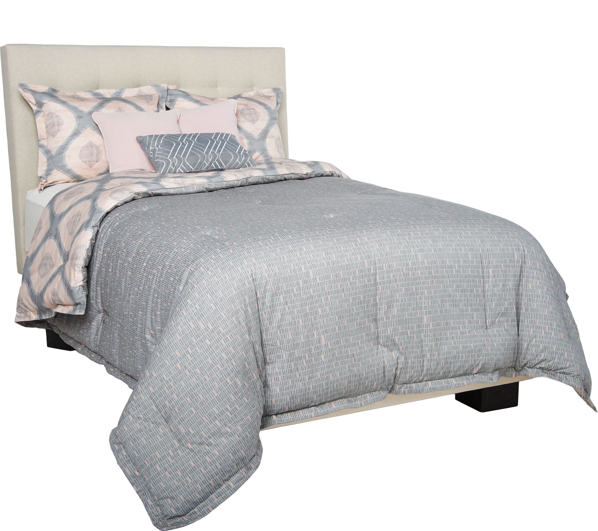 Scott Living Devon 6 Piece Reversible Queen Comforter Set - QVC.com