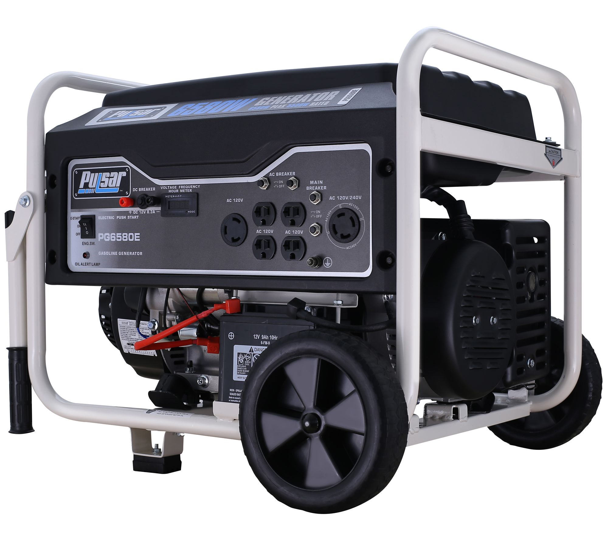 Pulsar 6,580 Peak Watt Gas-Powered Portable Generator - QVC.com