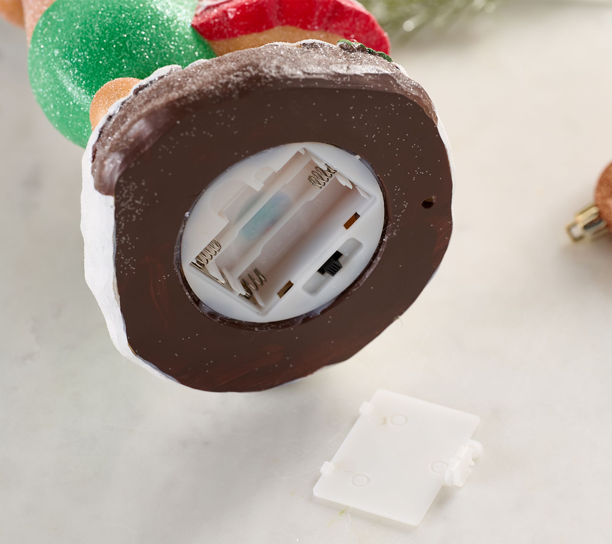 Gingerbread Couple with Illuminated Lamp Post by Valerie - QVC.com