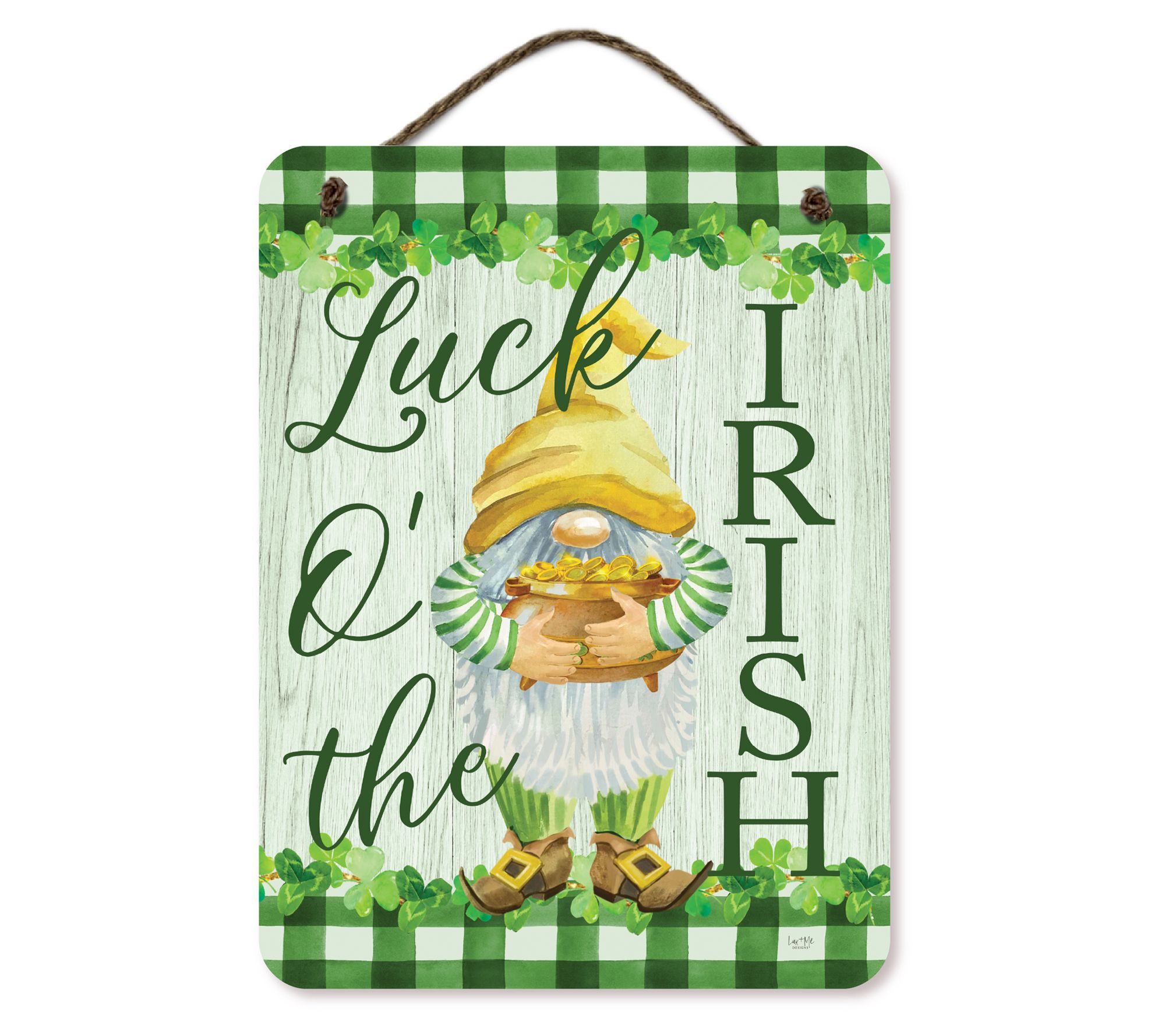 Courtside Market Luck O' The Irish 12x16 Hanging Sign - QVC.com