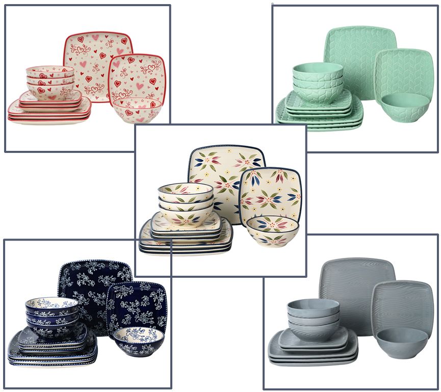 Temp-tations 12-Piece Square Dinnerware Set - QVC.com