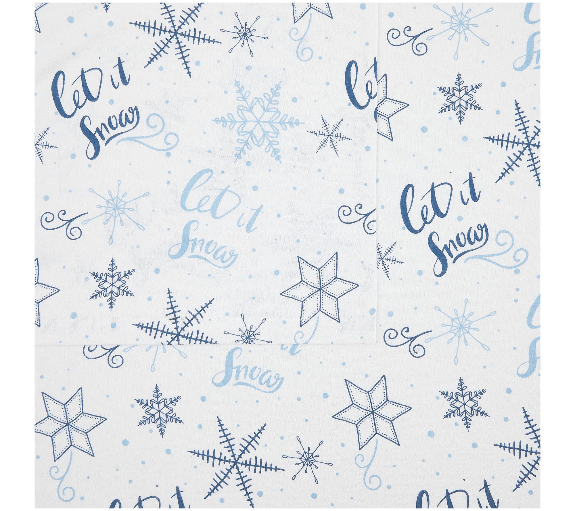Truly Soft Let It Snow Full Flannel Sheet Set - QVC.com