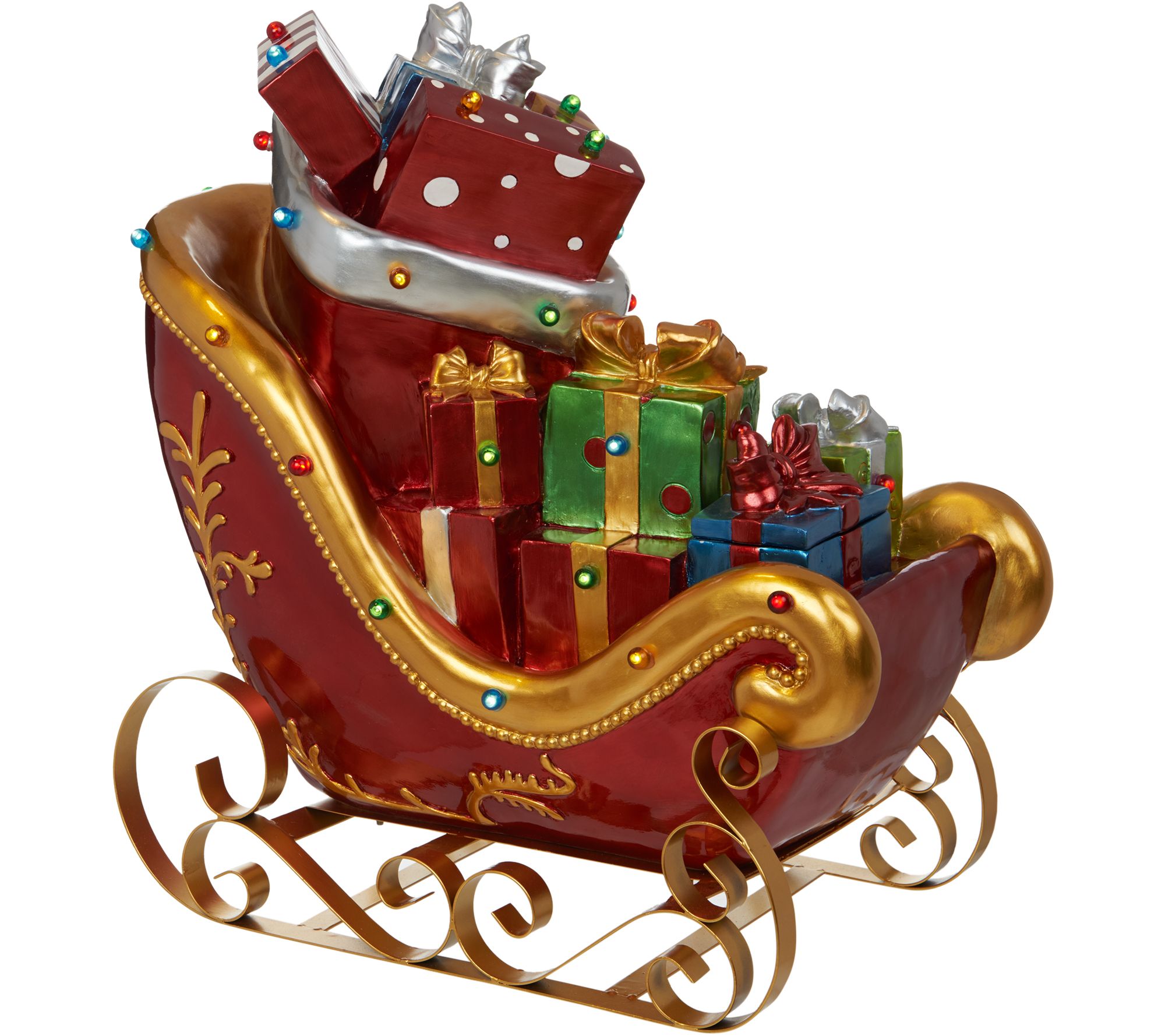 "As Is" Kringle Express Indoor/ Outdoor Lit Santa's Sleigh with ...