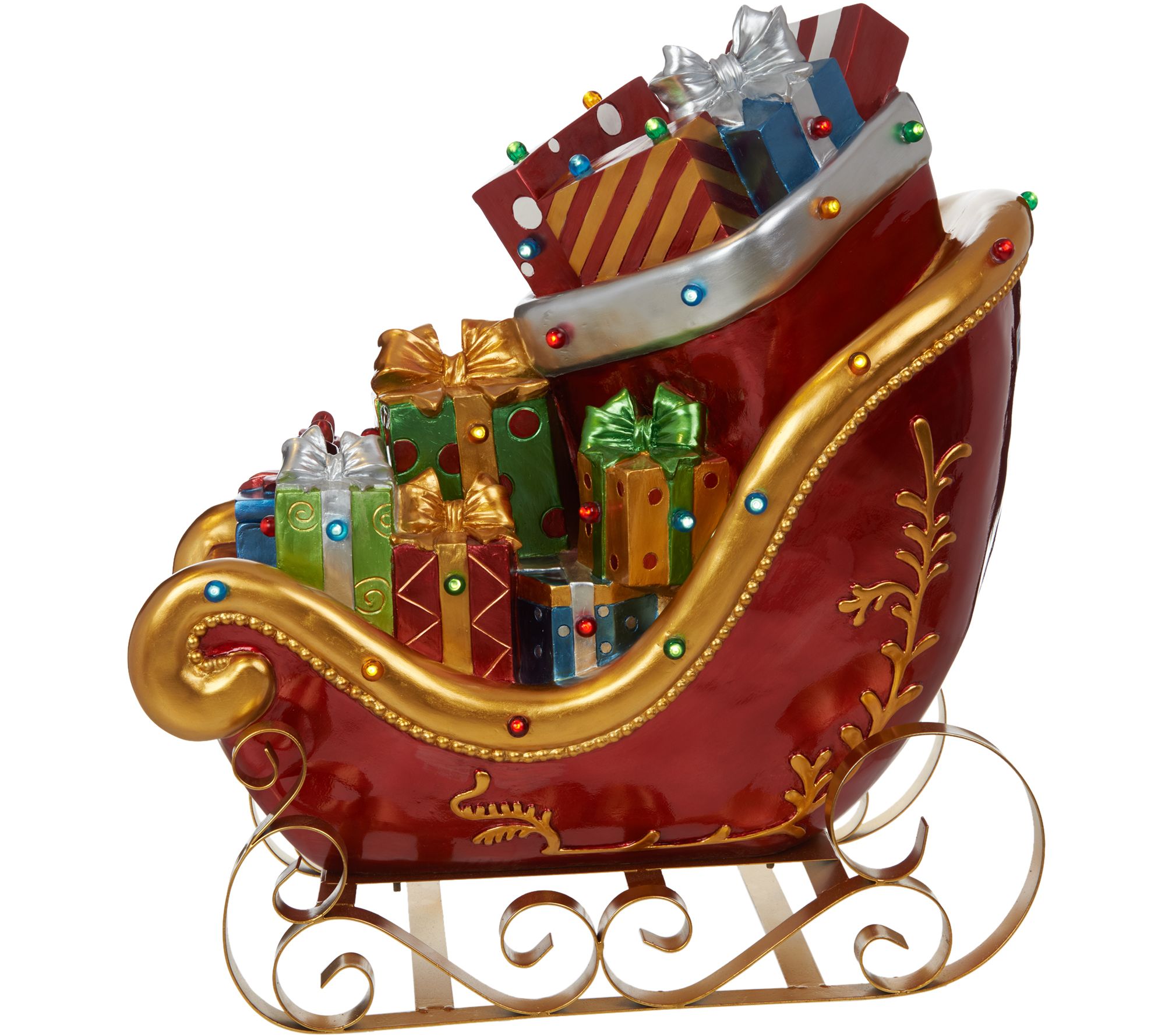 "As Is" Kringle Express Indoor/ Outdoor Lit Santa's Sleigh with ...