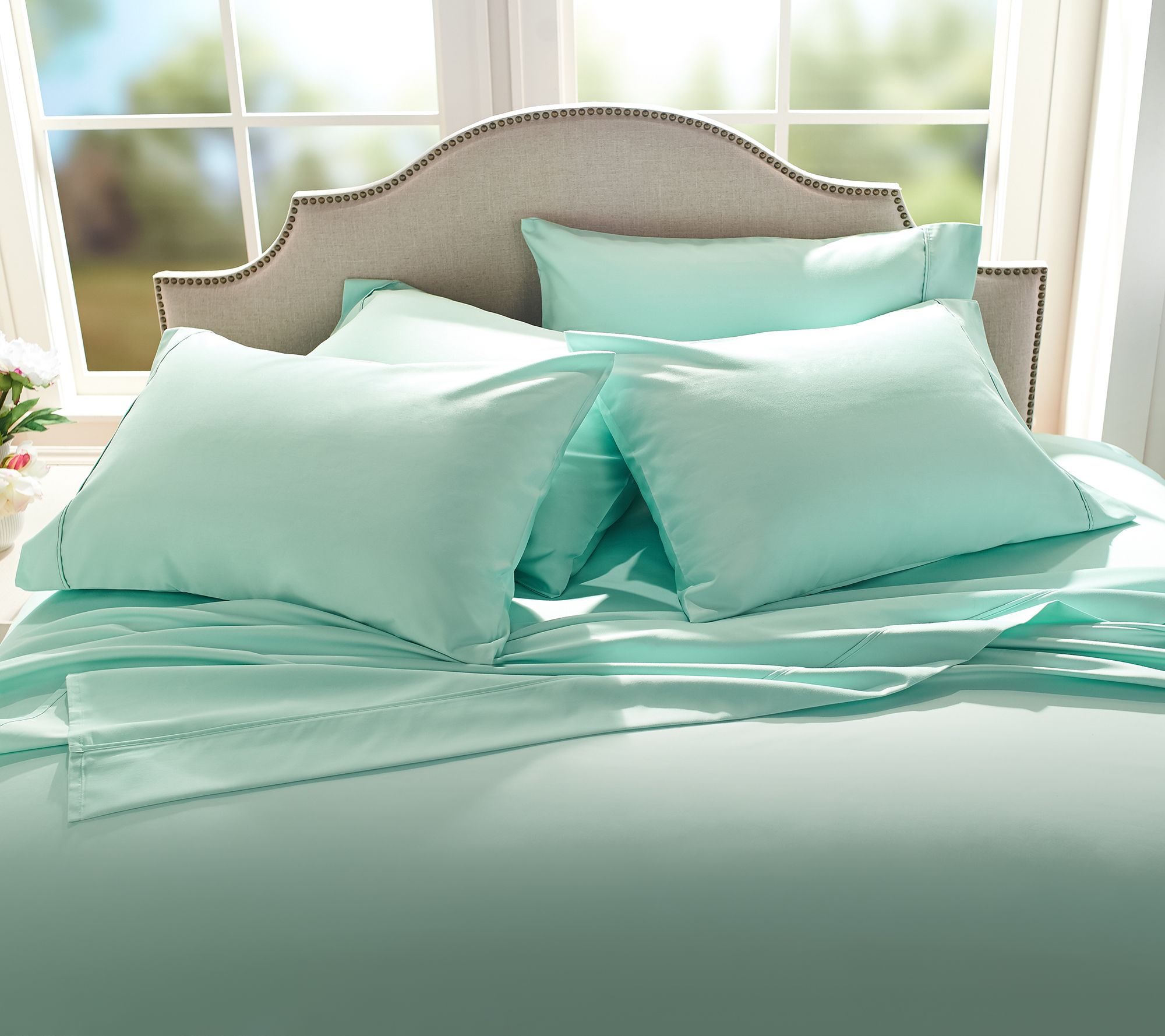 "As Is" Home Reflections QN EasyCare 2000TC Cooling Sheets w/Extra ...