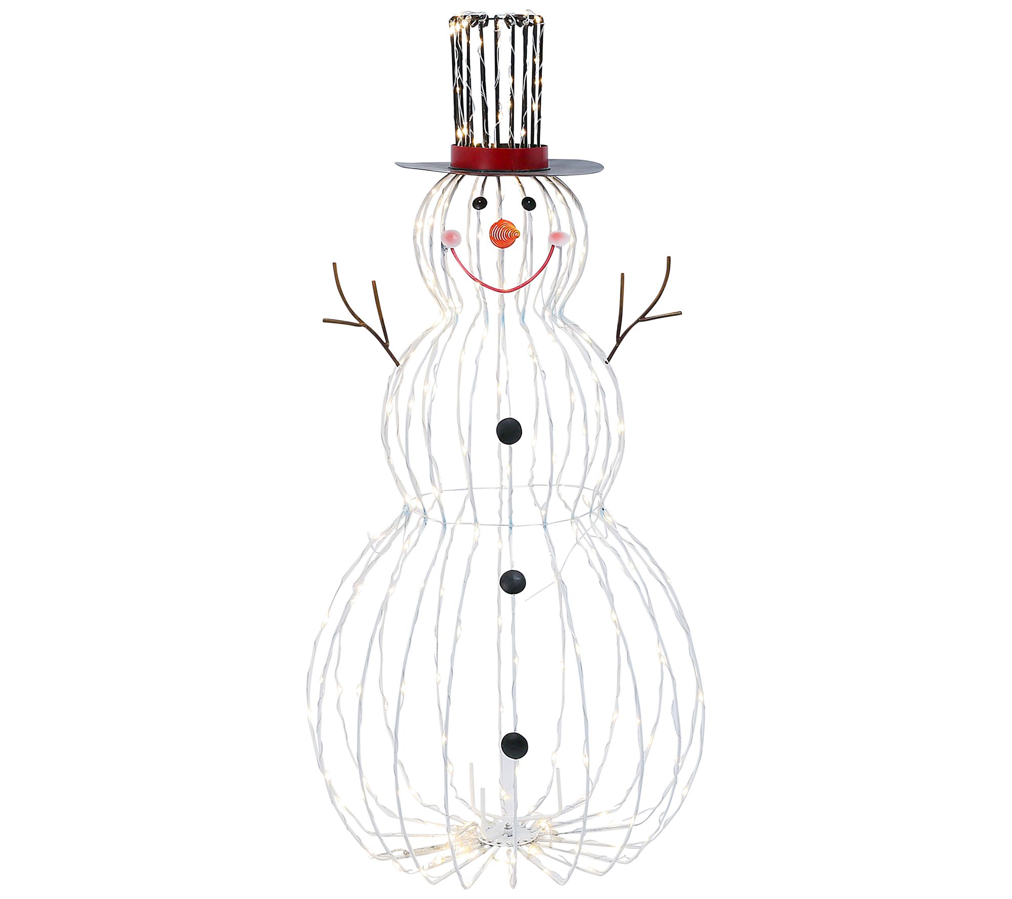 33"H Electric Metal Snowman Outdoor Decor by Gerson Co - QVC.com