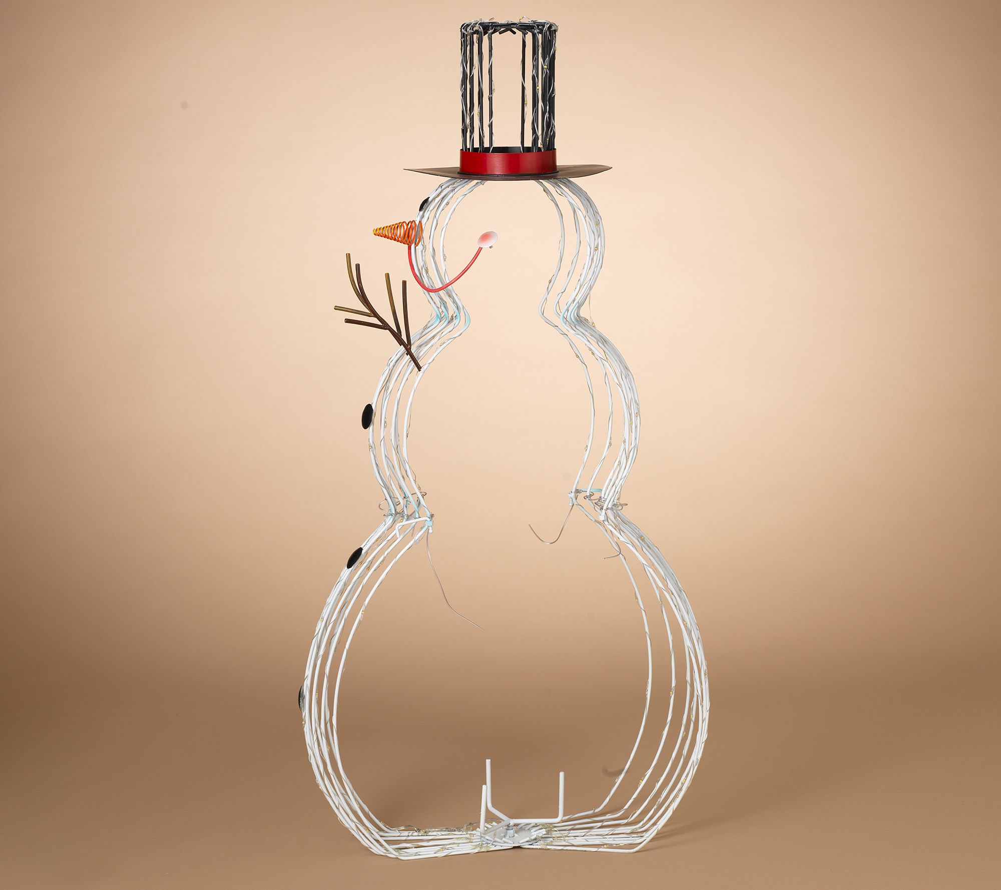 33"H Electric Metal Snowman Outdoor Decor by Gerson Co - QVC.com